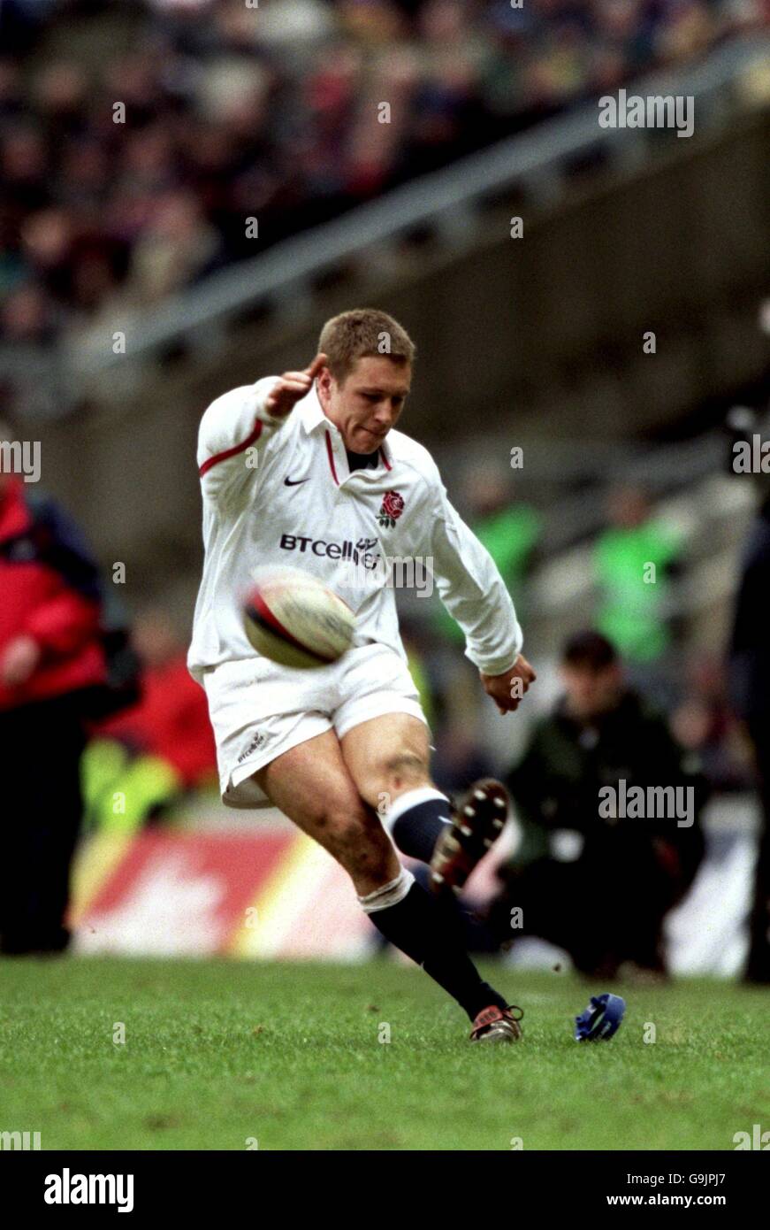 Angleterre jonny wilkinson lance une conversion Banque de photographies ...