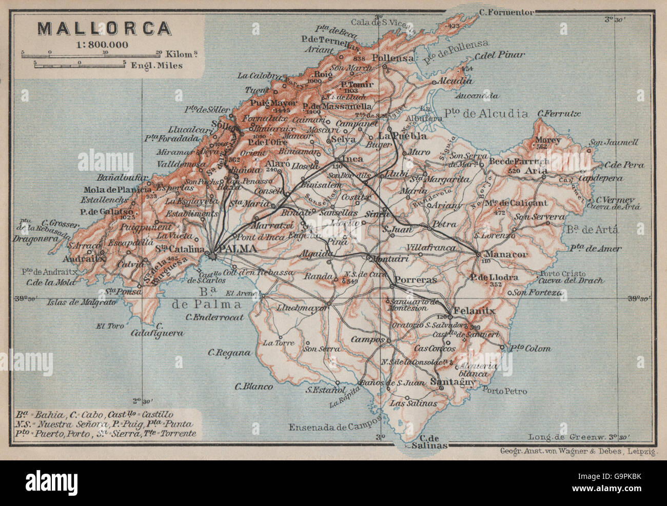 Mallorca map Banque de photographies et d’images à haute résolution - Alamy
