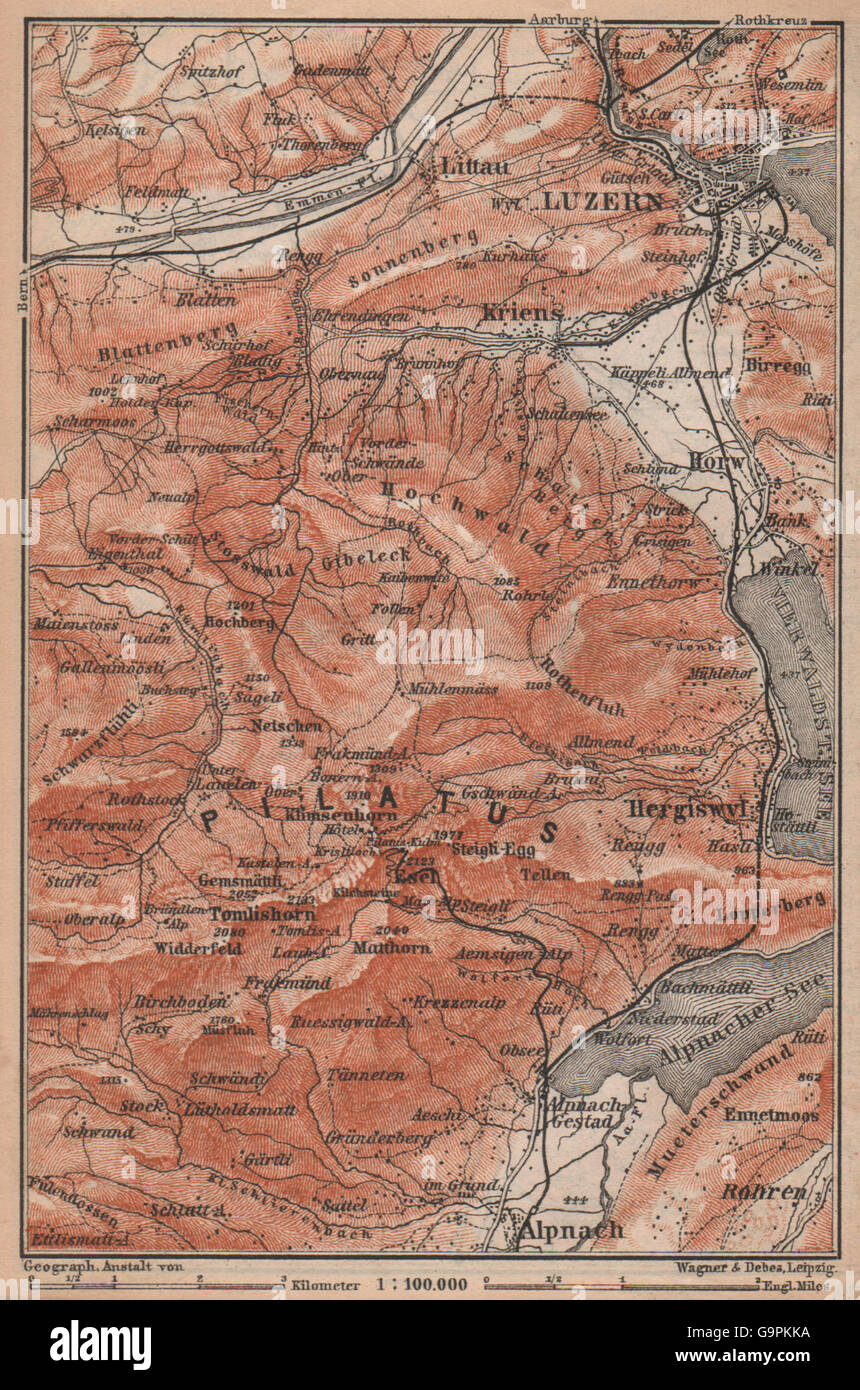 Luzern map Banque de photographies et d’images à haute résolution - Alamy