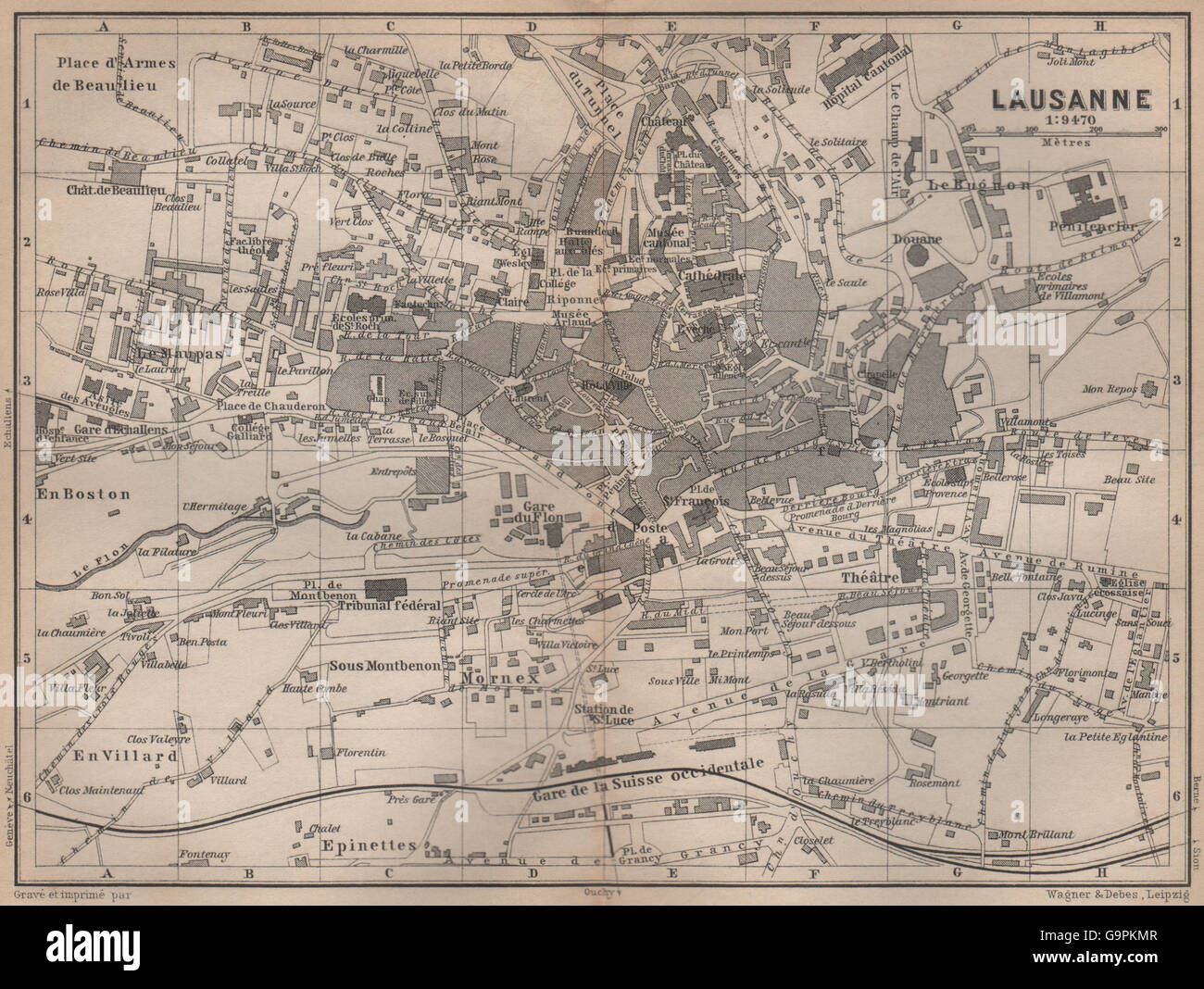 Lausanne map Banque de photographies et d’images à haute résolution - Alamy