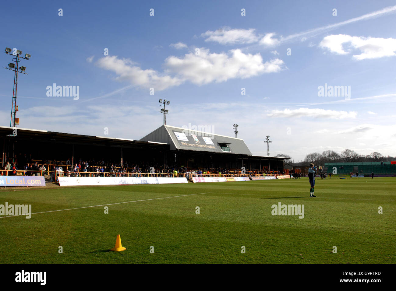Une vue du stade underhill accueil de barnet Banque de photographies et ...