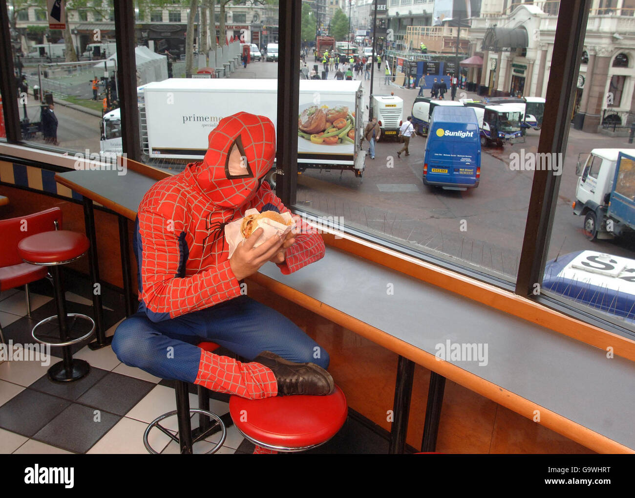 Spiderman burger king photocall Banque de photographies et d’images à ...