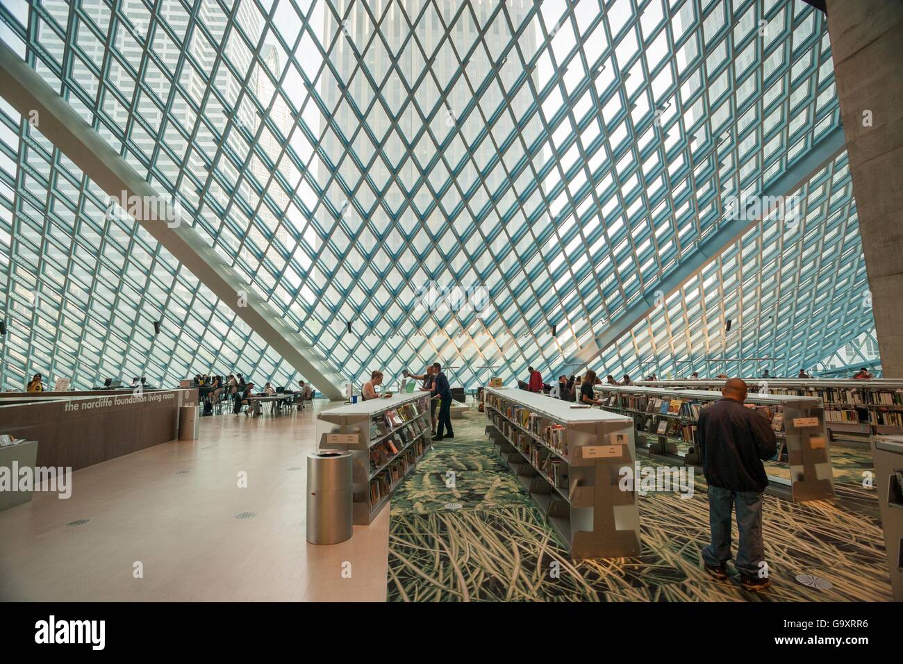 Seattle central library interior Banque de photographies et d’images à ...