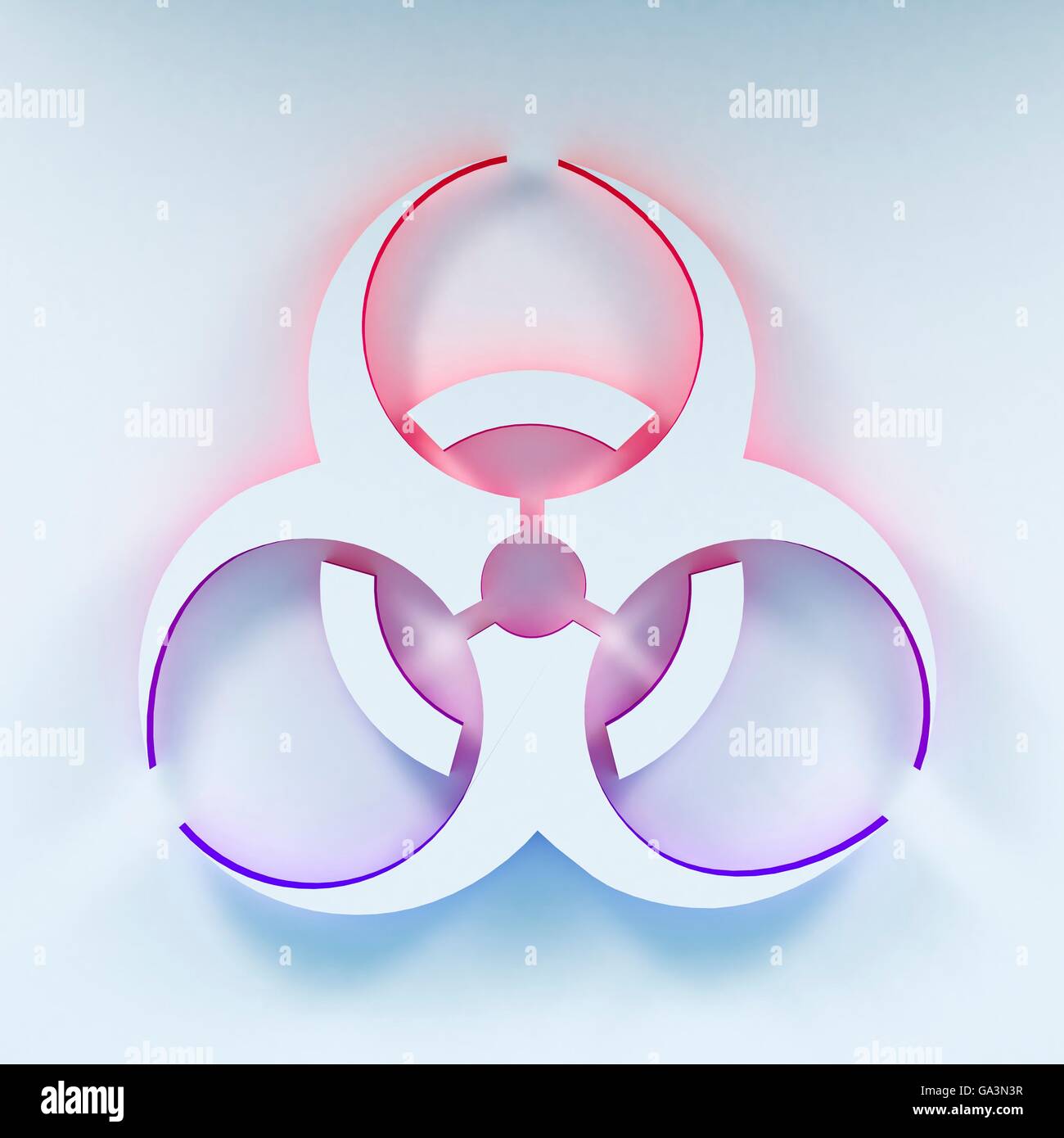 Symbole Biohazard, illustration de l'ordinateur. Ce symbole est utilisé ...