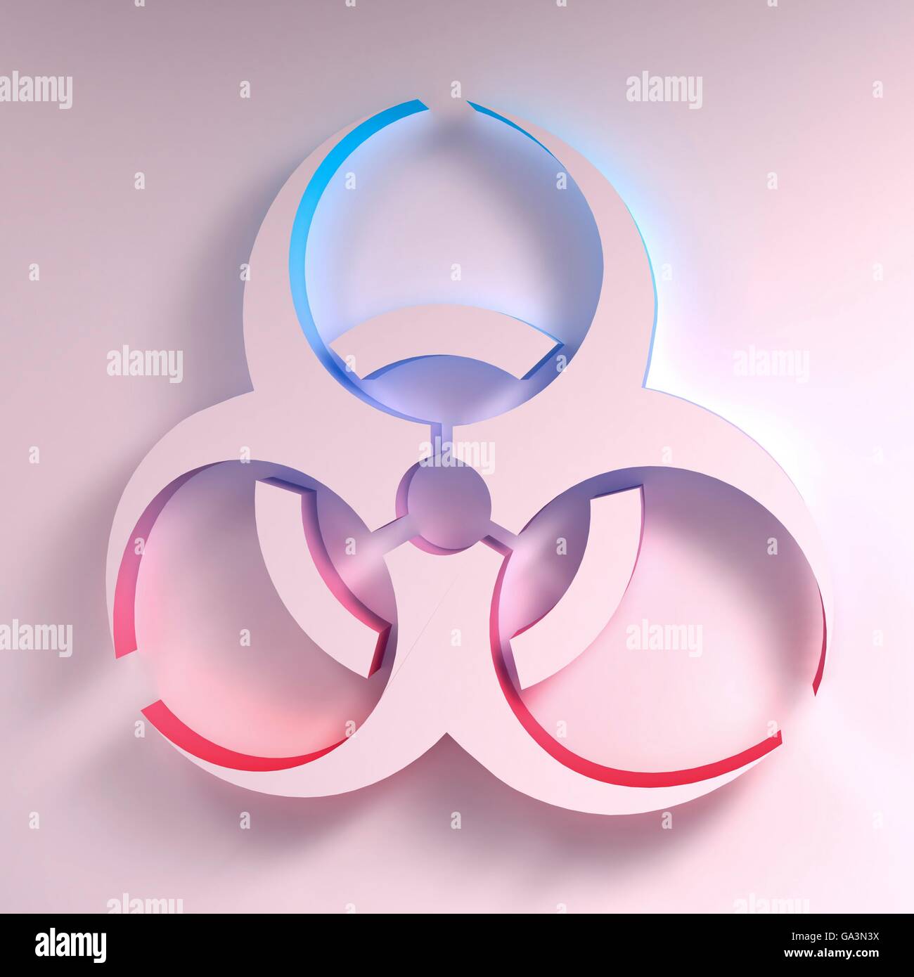 Symbole Biohazard, illustration de l'ordinateur. Ce symbole est utilisé ...