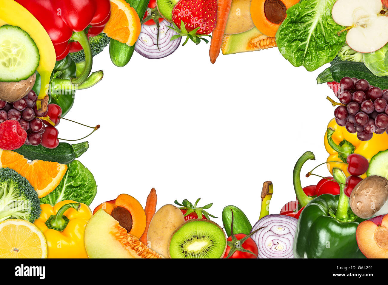 Cadre fruits et légumes Banque de photographies et d’images à haute ...