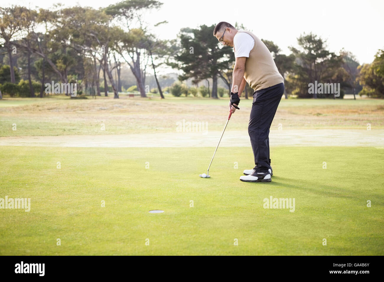 Golfer profile Banque de photographies et d’images à haute résolution ...