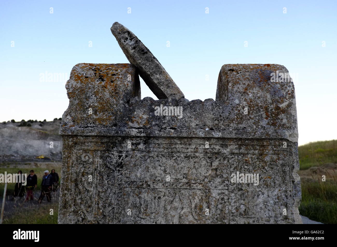 Tombstone seldjoukide et cimetière - Sivas, Turquie Photo Stock - Alamy