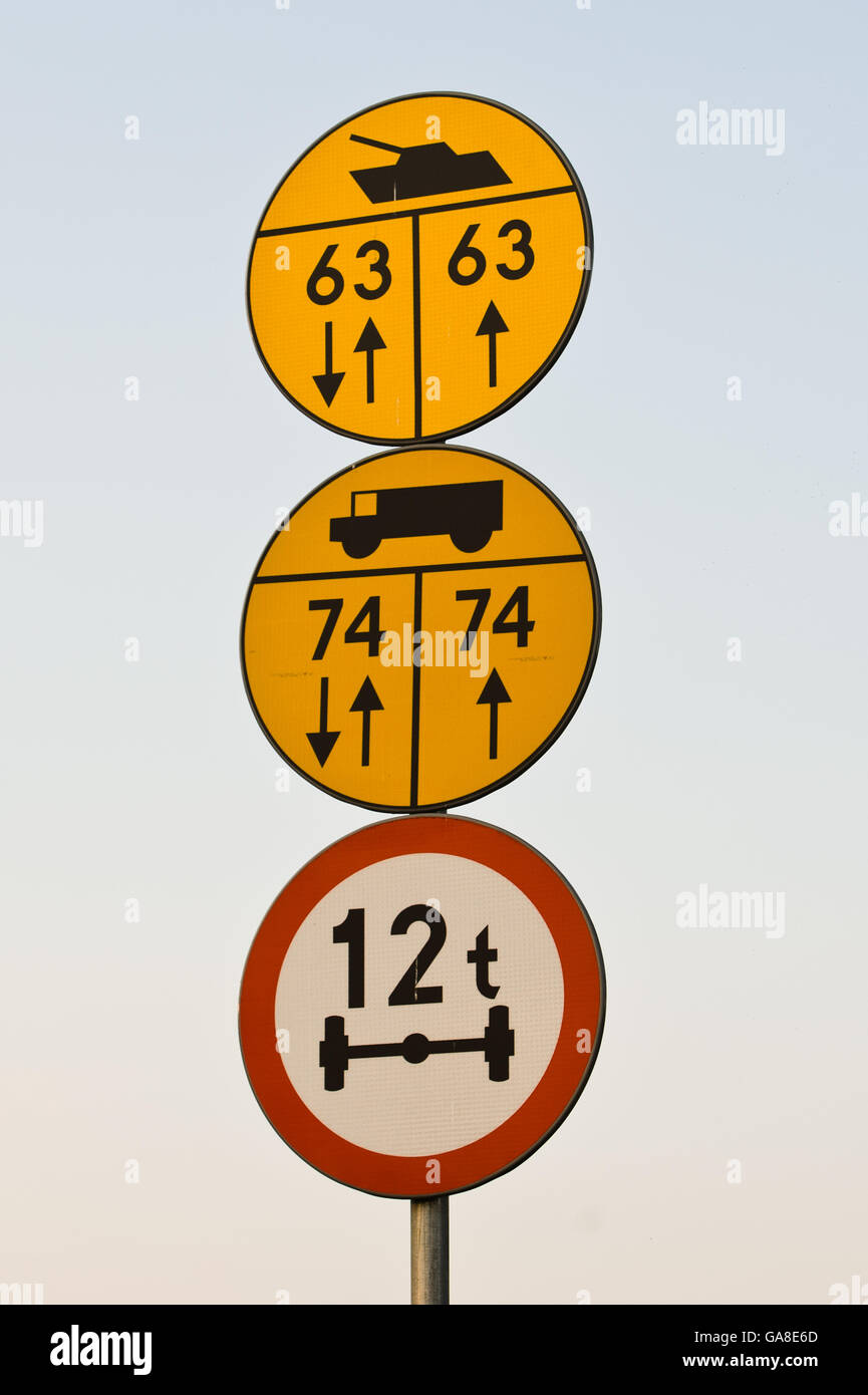 Panneau de signalisation militaire Banque de photographies et d’images ...