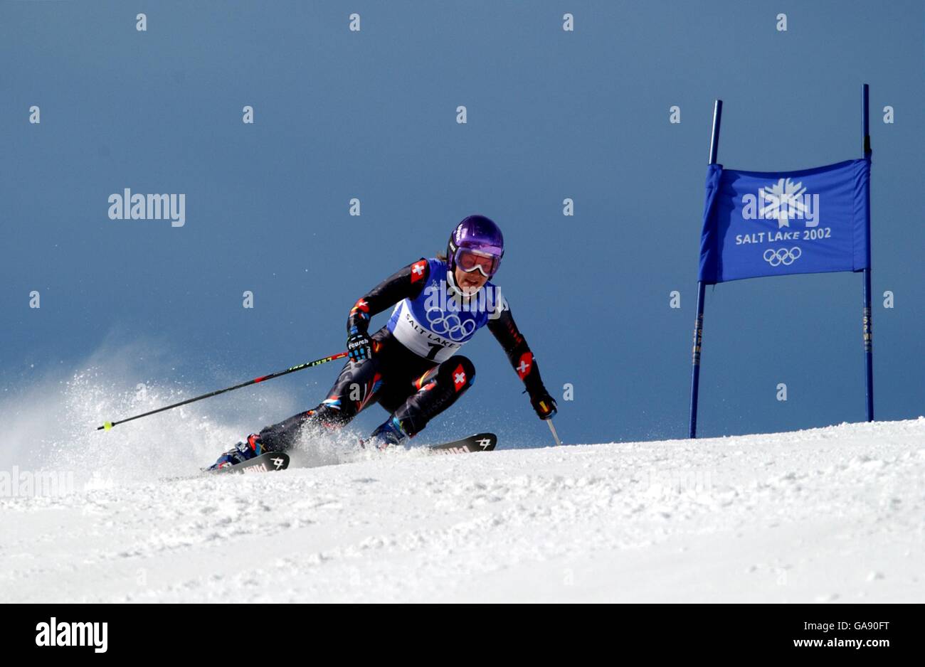 Jeux olympiques d'hiver - Salt Lake City 2002 - ski alpin - slalom géant pour femmes.La Suisse ...
