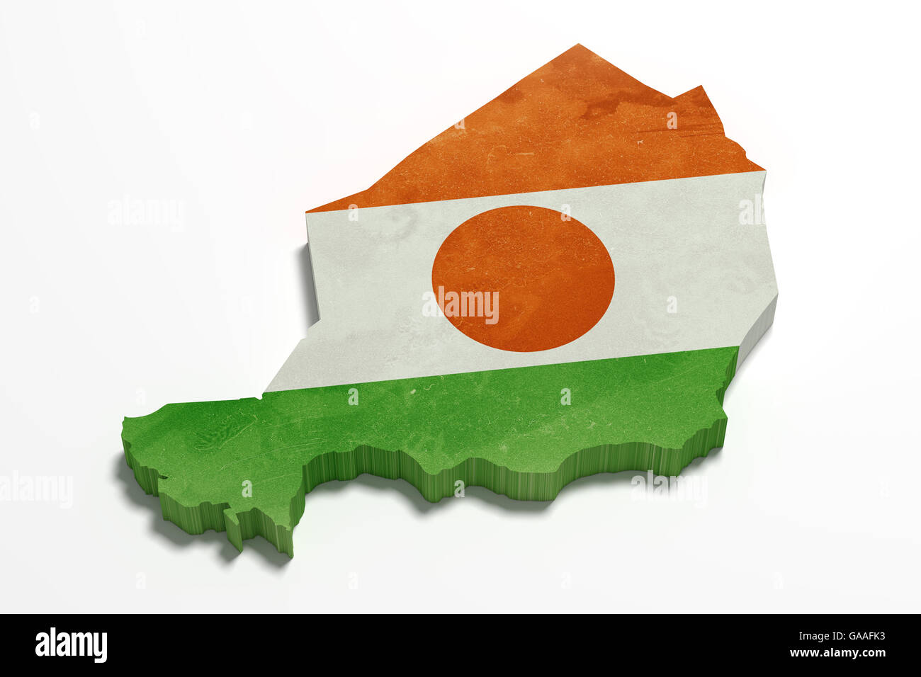 Niger flag map Banque de photographies et d’images à haute résolution ...