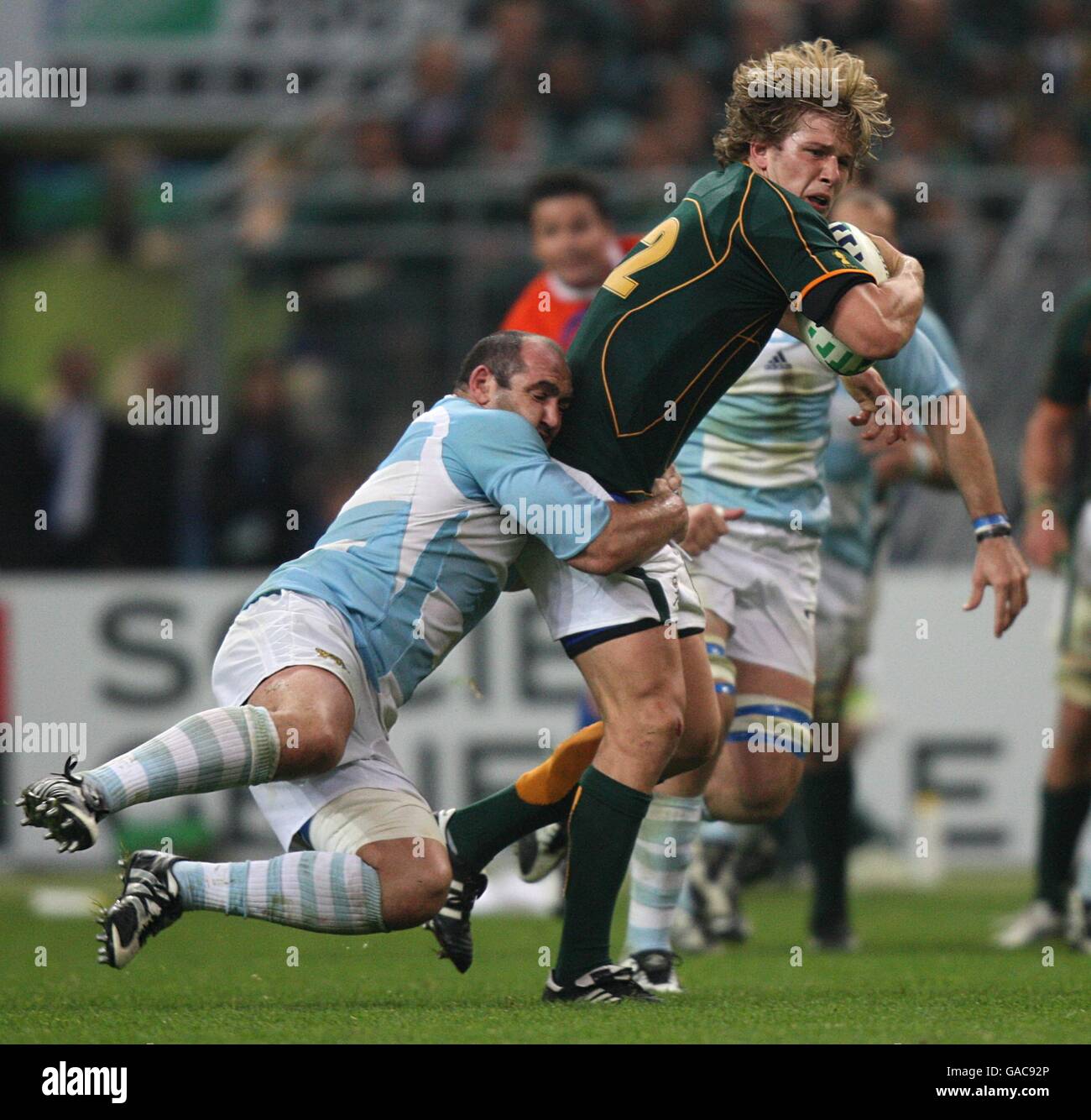 Afrique du sud francois steyn se fait tacler Banque de photographies et ...