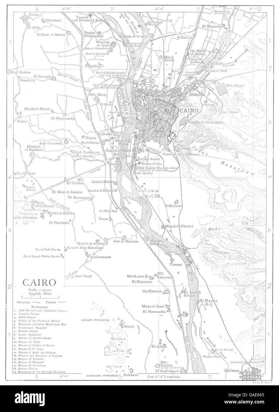 Egypt cairo map Banque de photographies et d’images à haute résolution ...