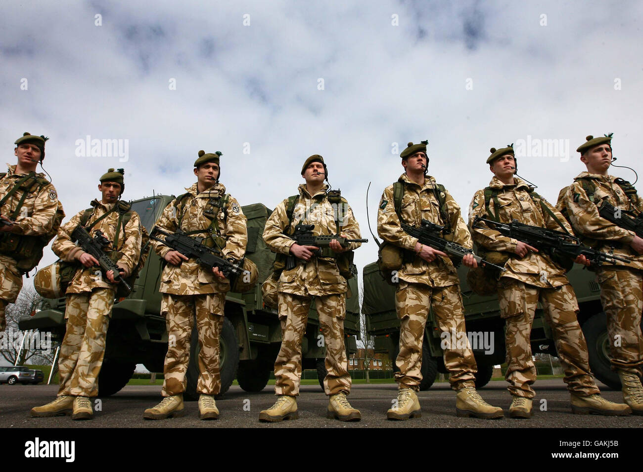 Des soldats du 5e Bataillon des Argyll et Sutherland Highlanders, le ...