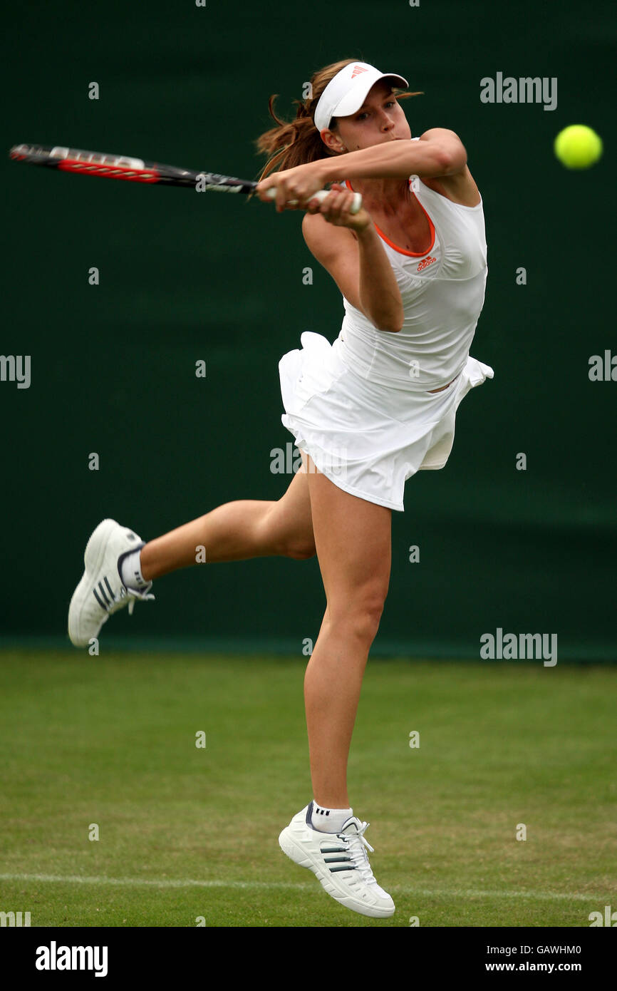 Ashley harkleroad en action contre amelie mauresmo Banque de ...