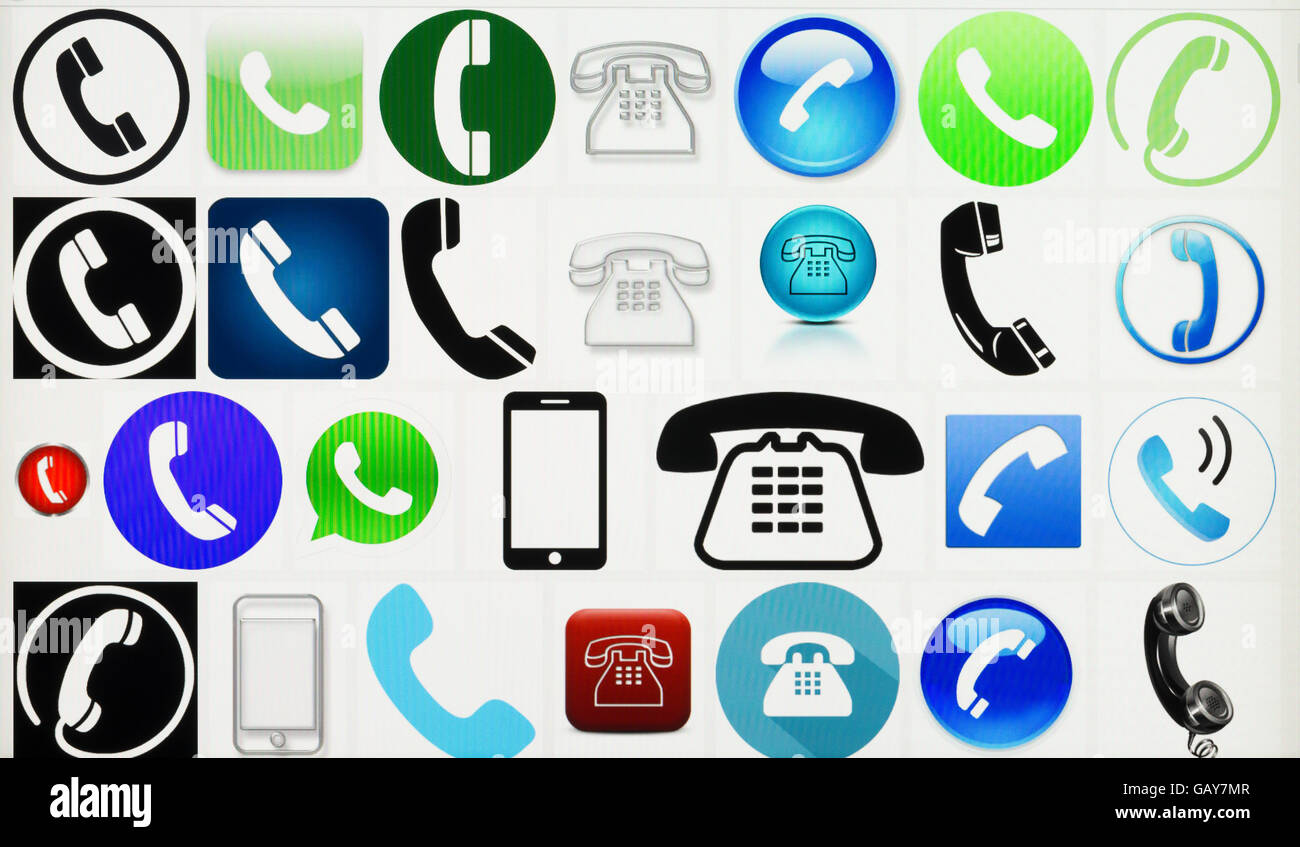 Telephone symbol Banque de photographies et d’images à haute résolution ...