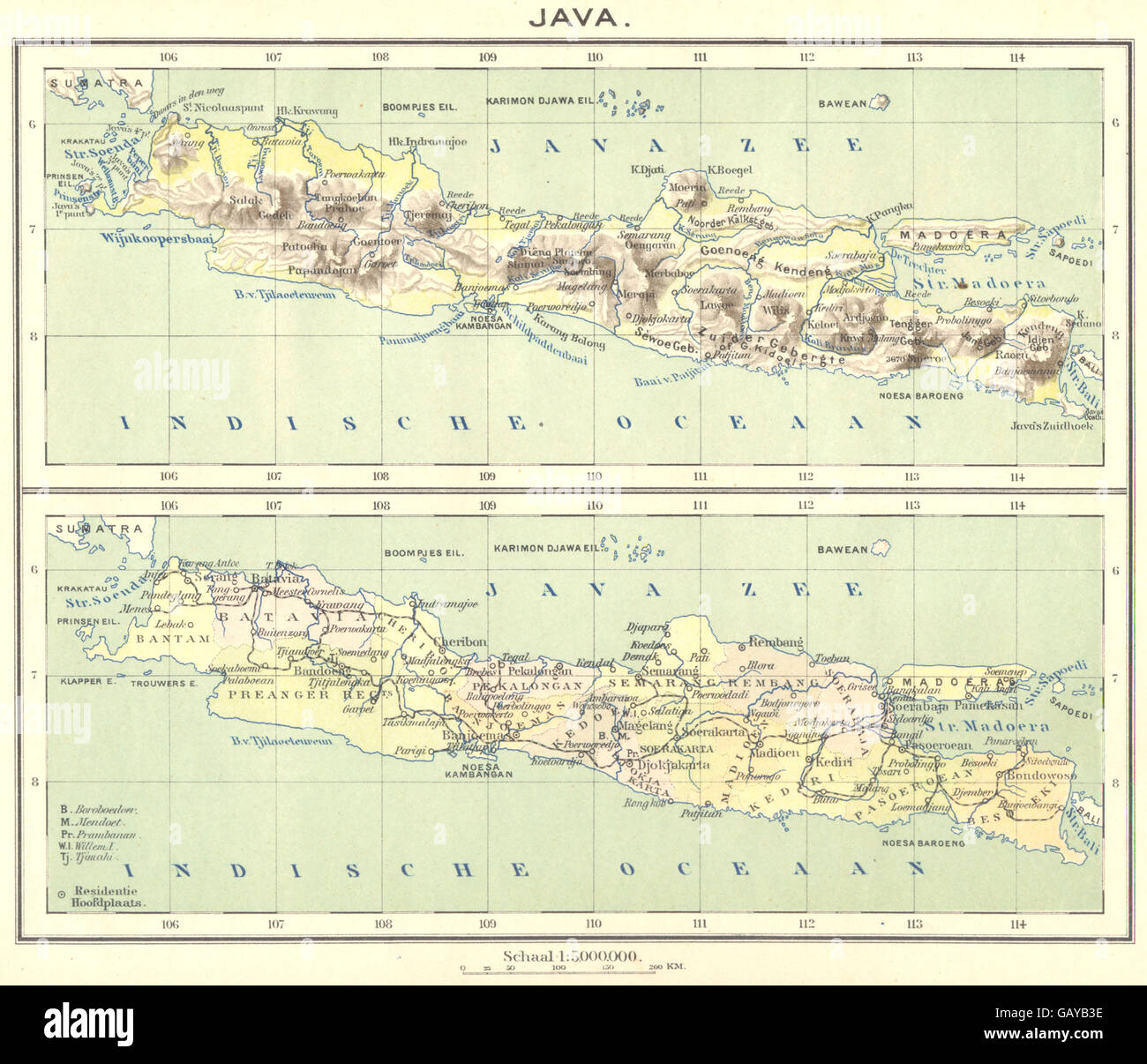 Map of java Banque de photographies et d’images à haute résolution - Alamy