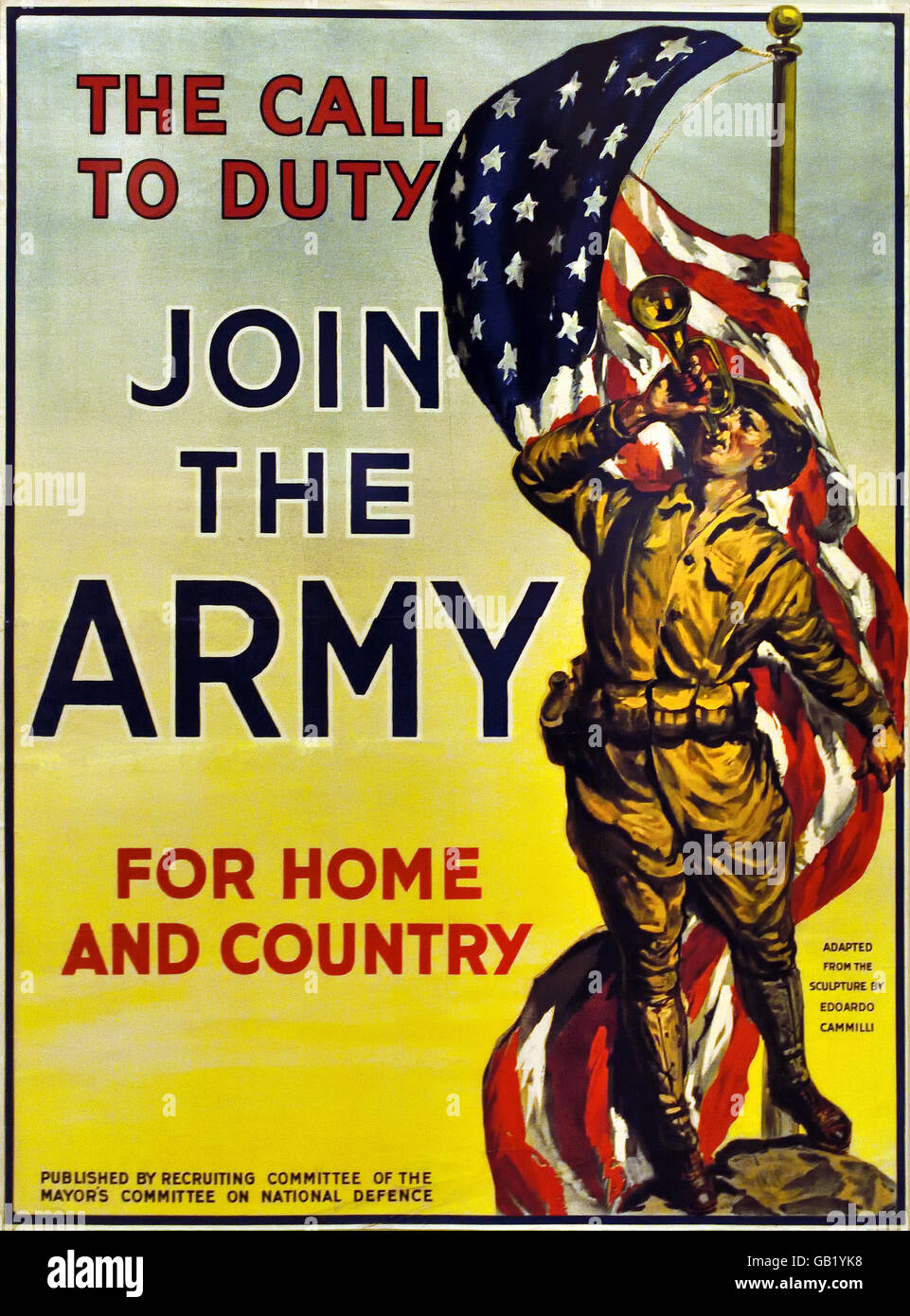 L'appel du devoir - Inscrivez-vous l'armée - For home and Country US Army World War One 1914 ...