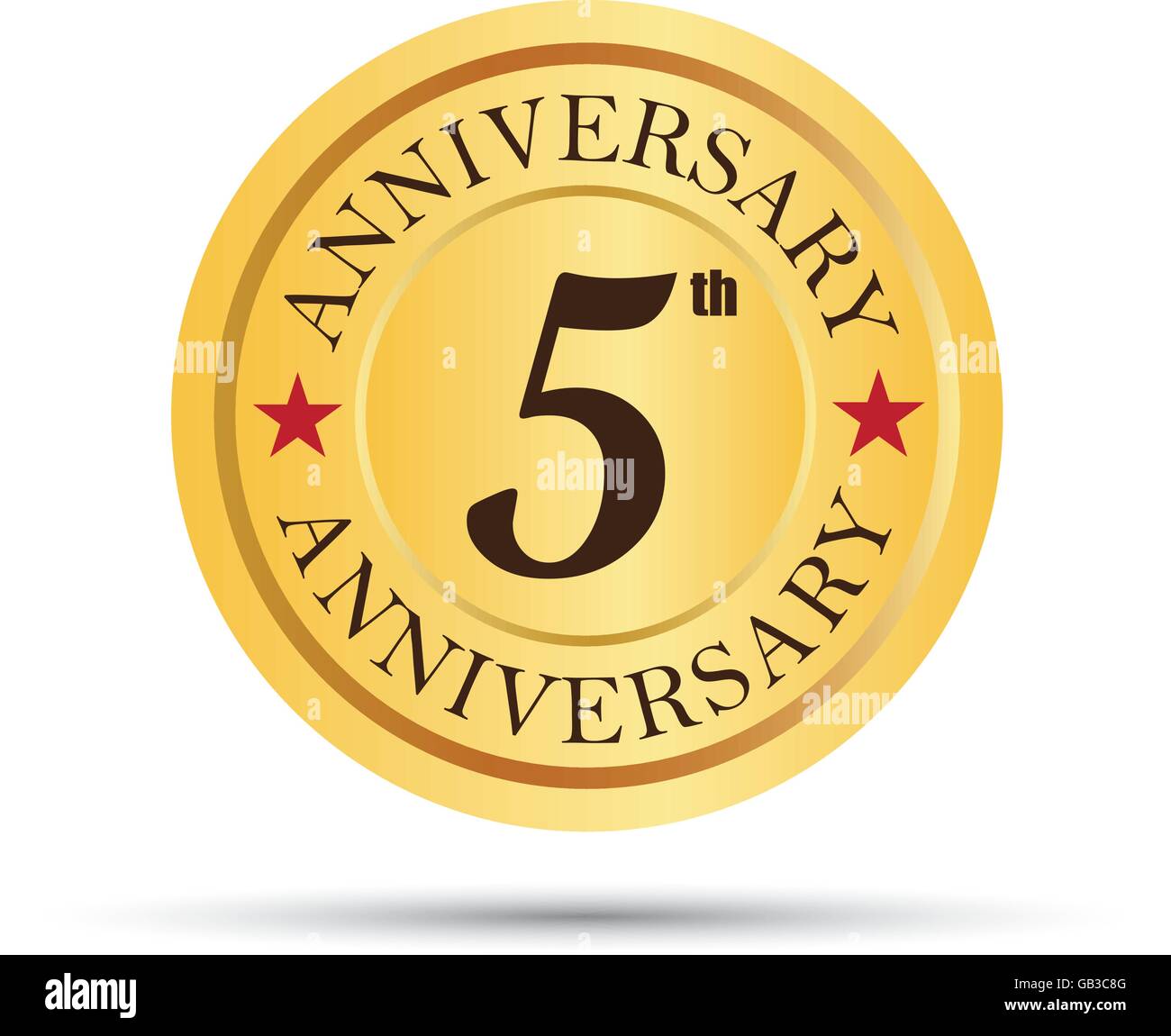 Logo anniversaire 5 Banque d'images vectorielles - Alamy