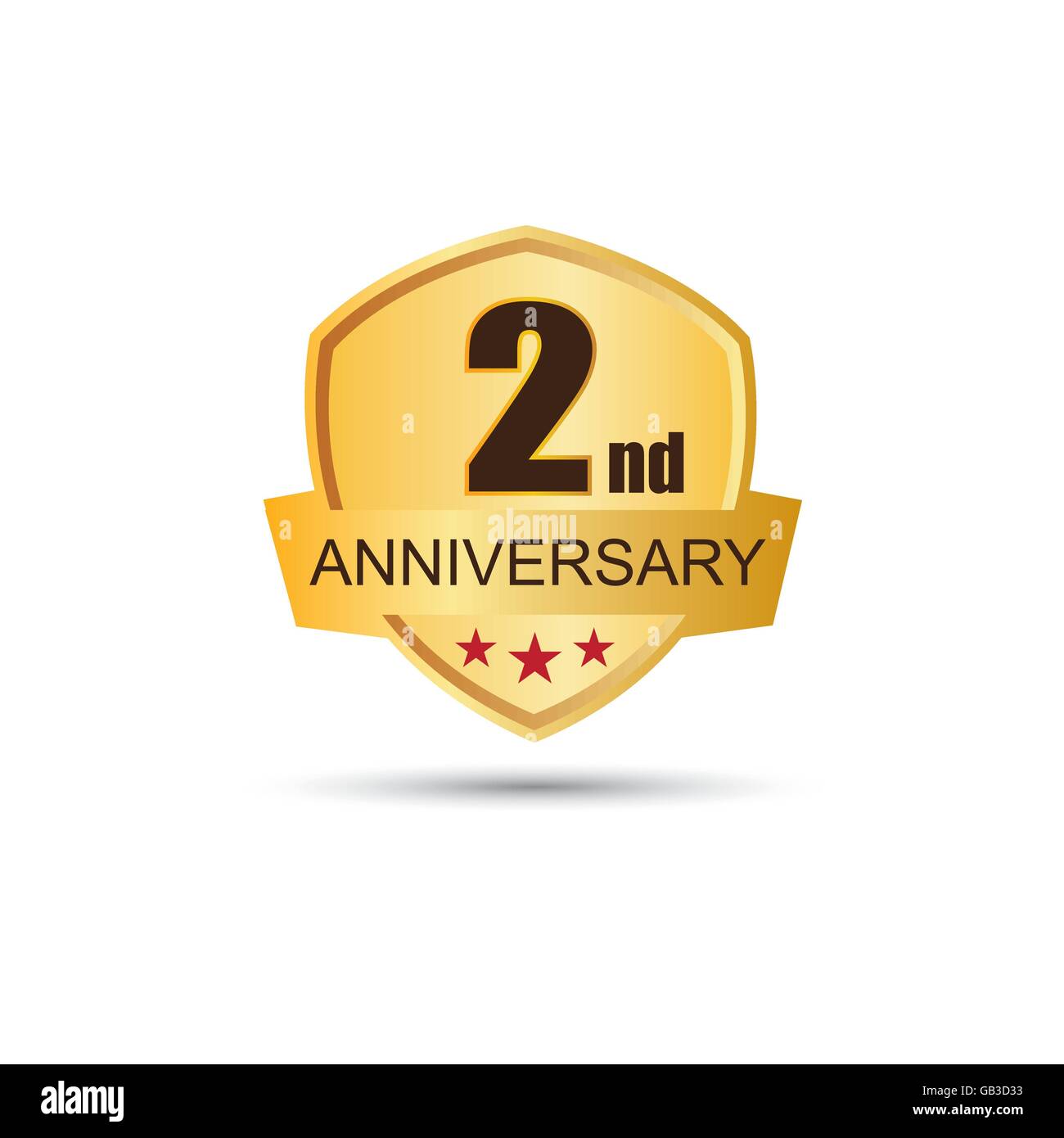 2 ans anniversaire logo Banque d'images vectorielles - Alamy