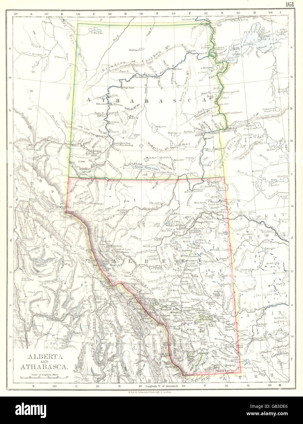 Mappa di alberta canada Banque de photographies et d’images à haute ...