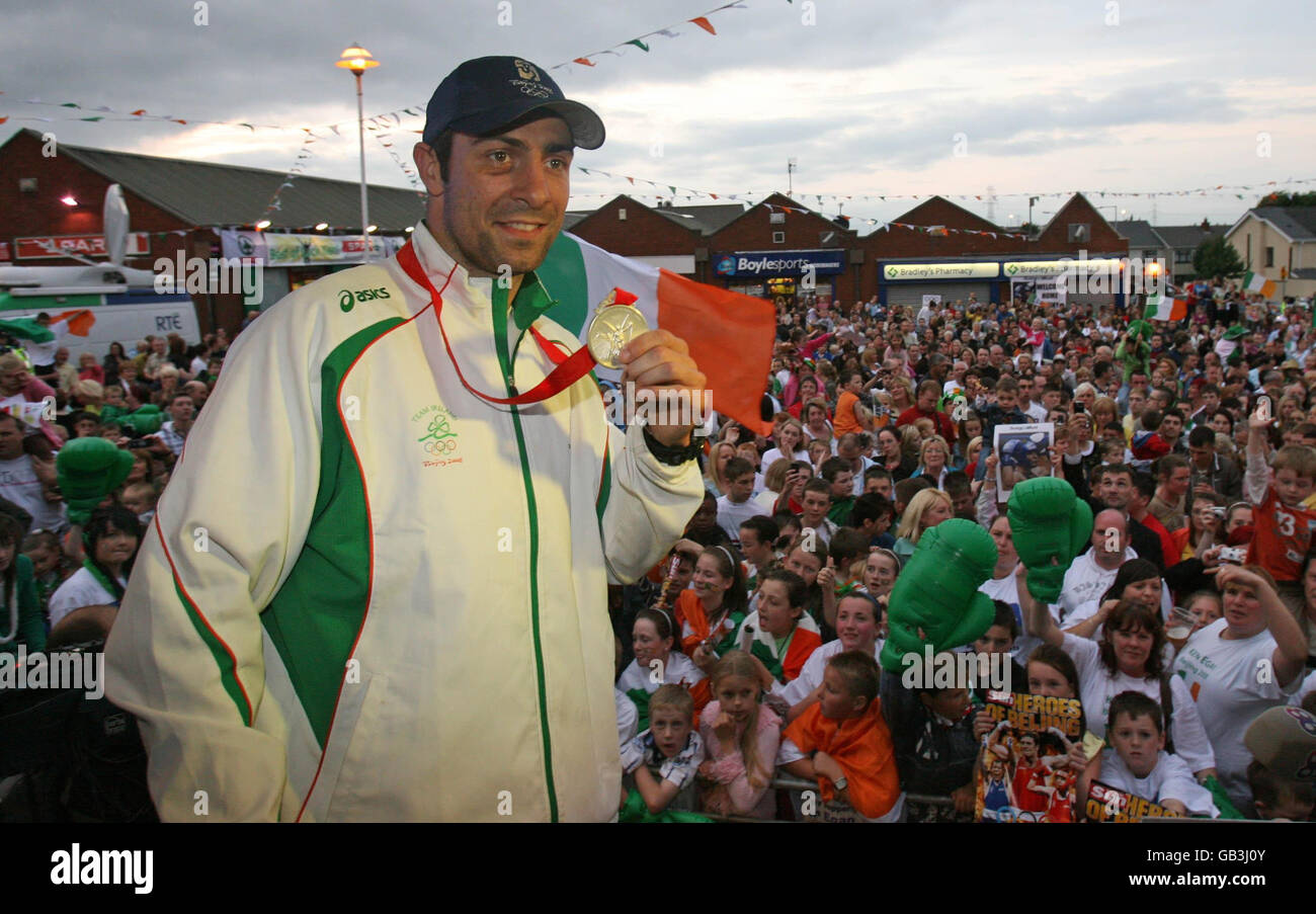 Le boxeur olympique irlandais Kenny Egan, qui a remporté une médaille d ...