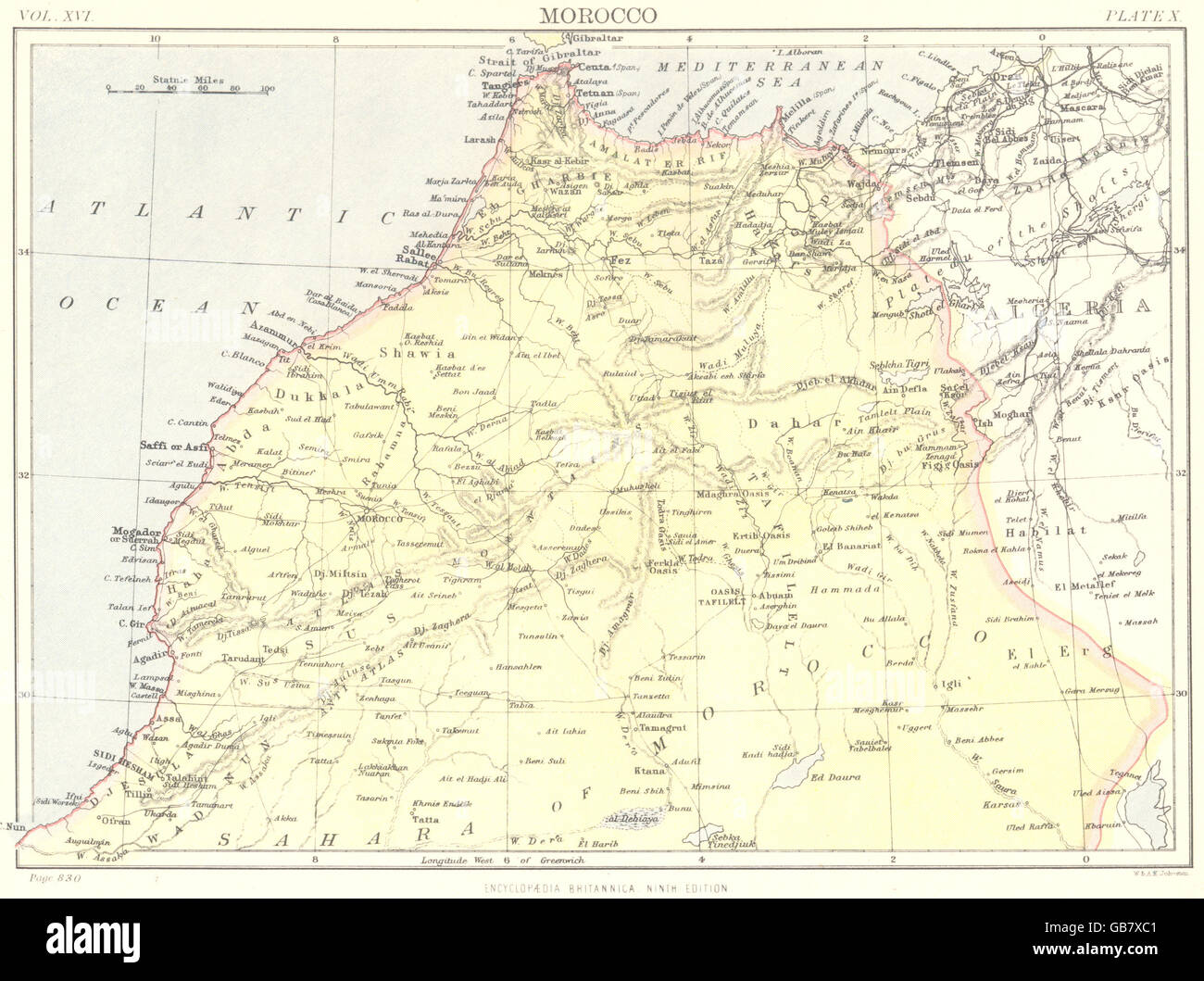 Carte antique du maroc Banque de photographies et d’images à haute ...