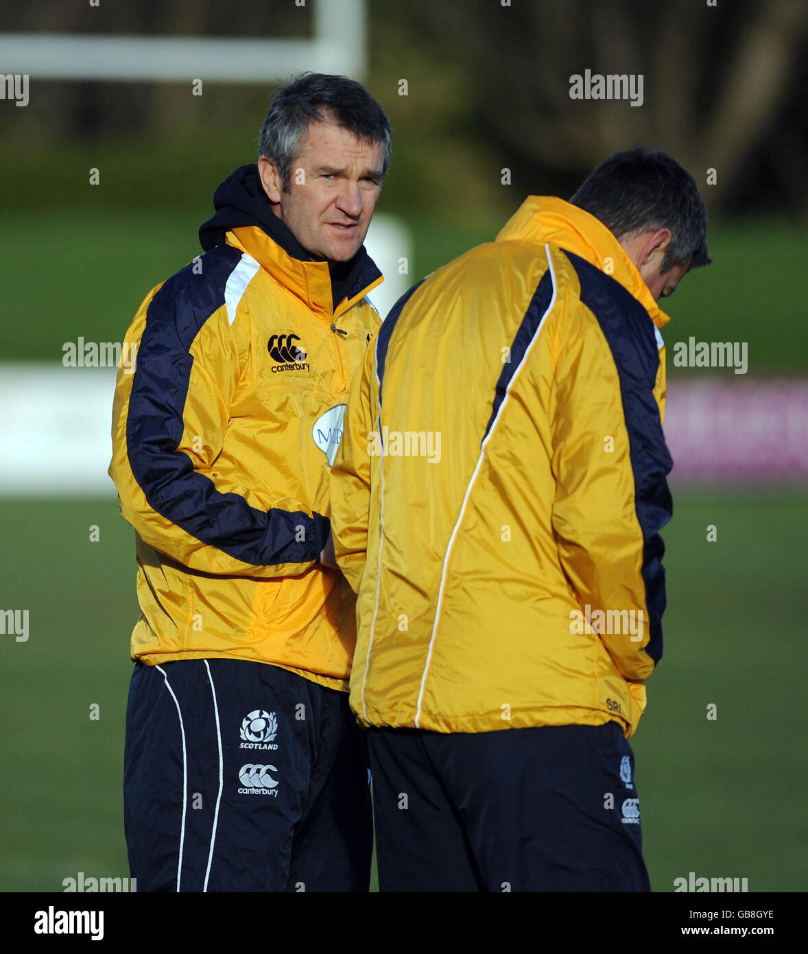 L'entraîneur d'Écosse Frank Hadden (à gauche) et Sean Lireen se ...