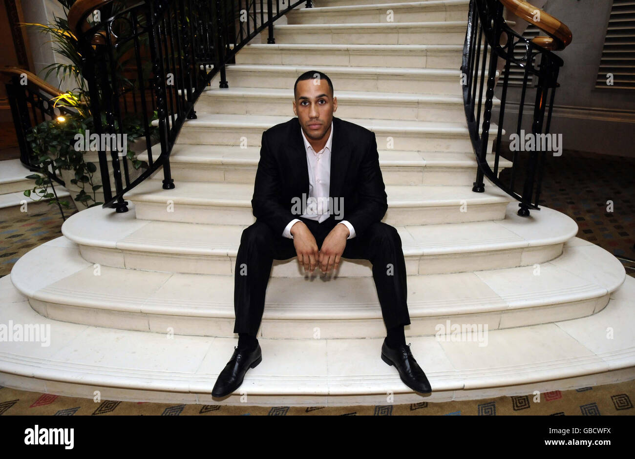 Pendant la promotion de frank warren Banque de photographies et d ...