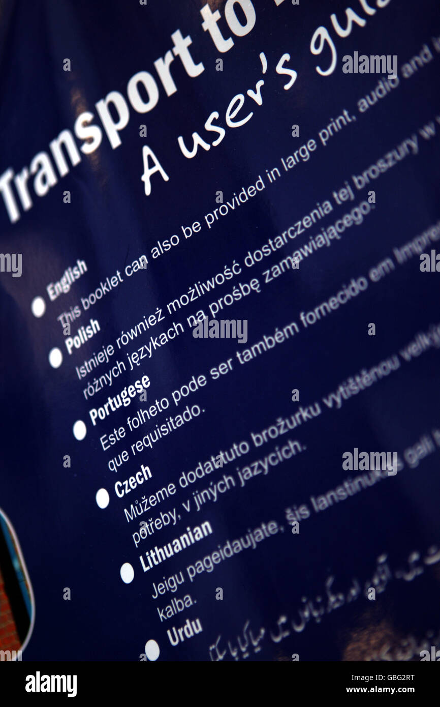 Ville 100 langues Banque de photographies et d’images à haute ...