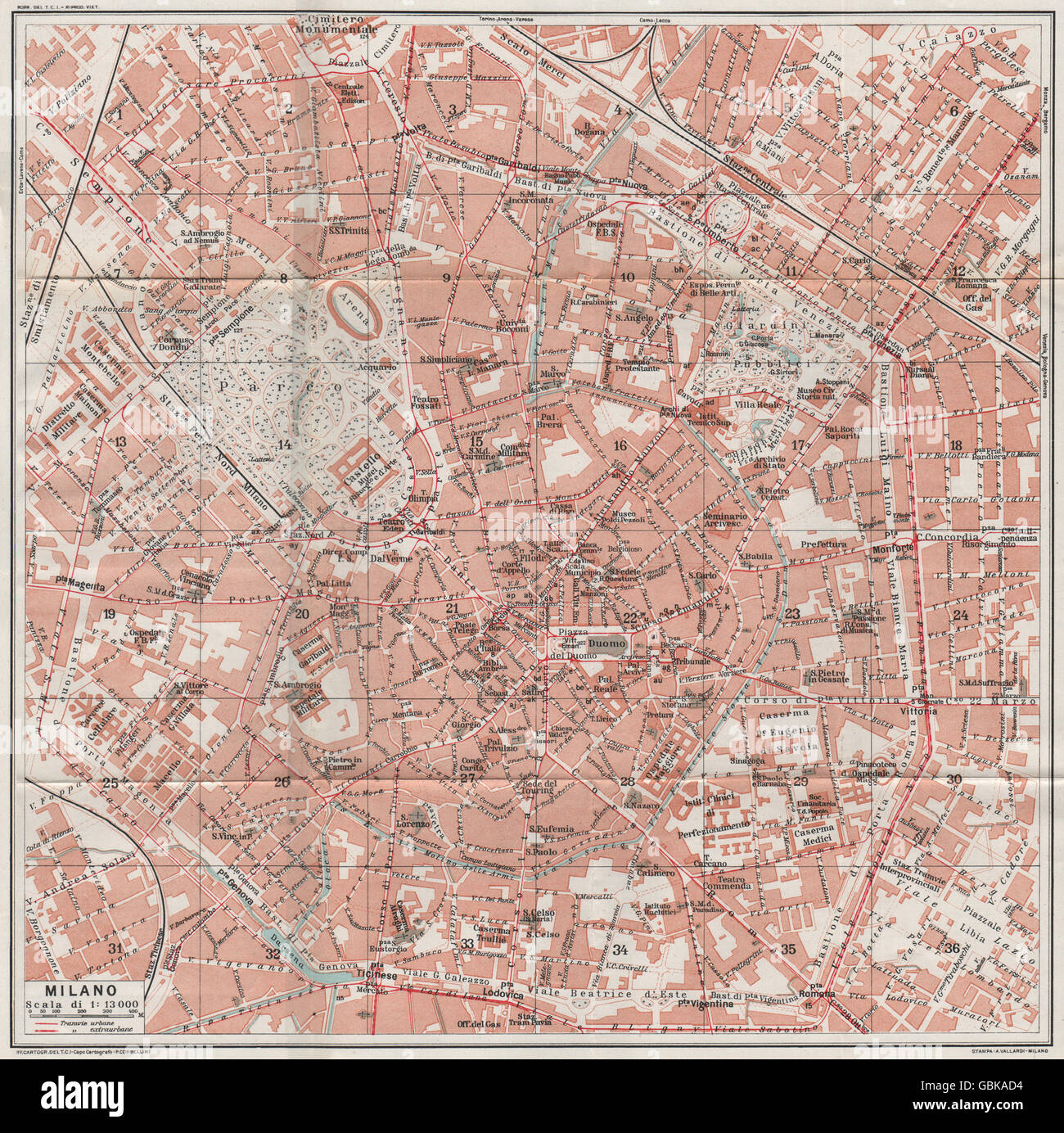 Milano Map Banque d'image et photos - Alamy