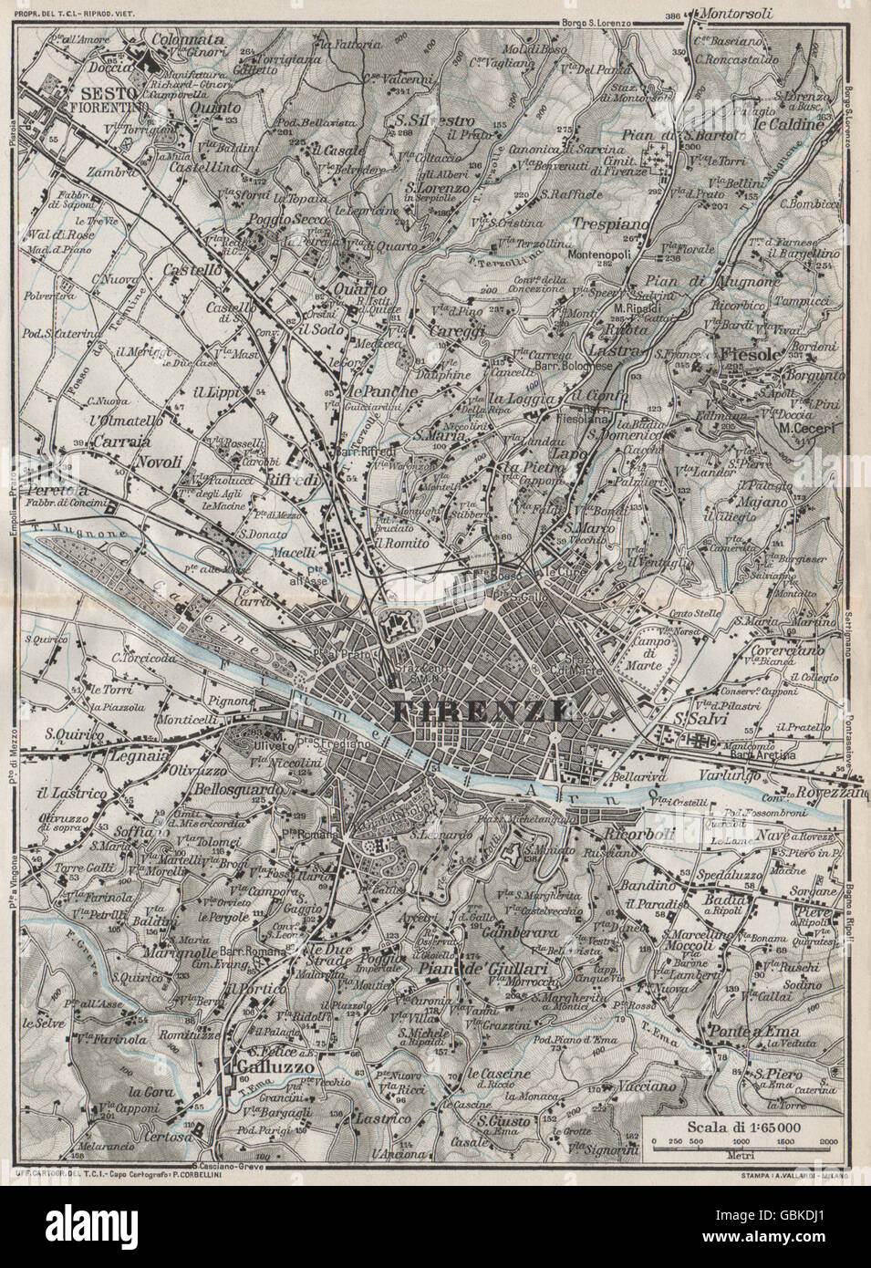 Plan de la ville de florence Banque de photographies et d’images à ...