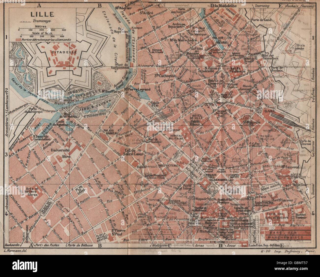 Lille plan de la ville Banque de photographies et d’images à haute ...