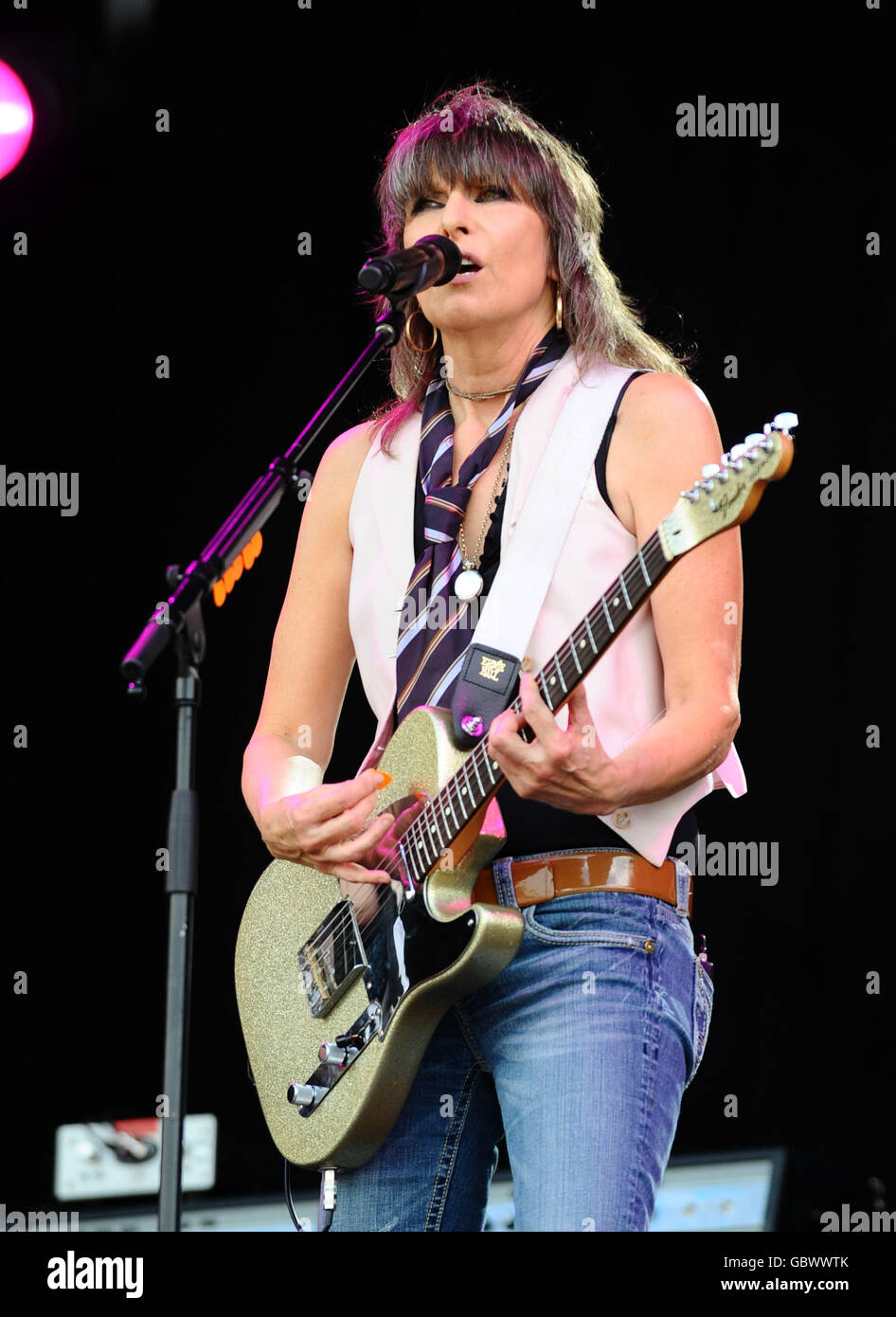 Chrissie Hynde En Train De Jouer Banque De Photographies Et Dimages à