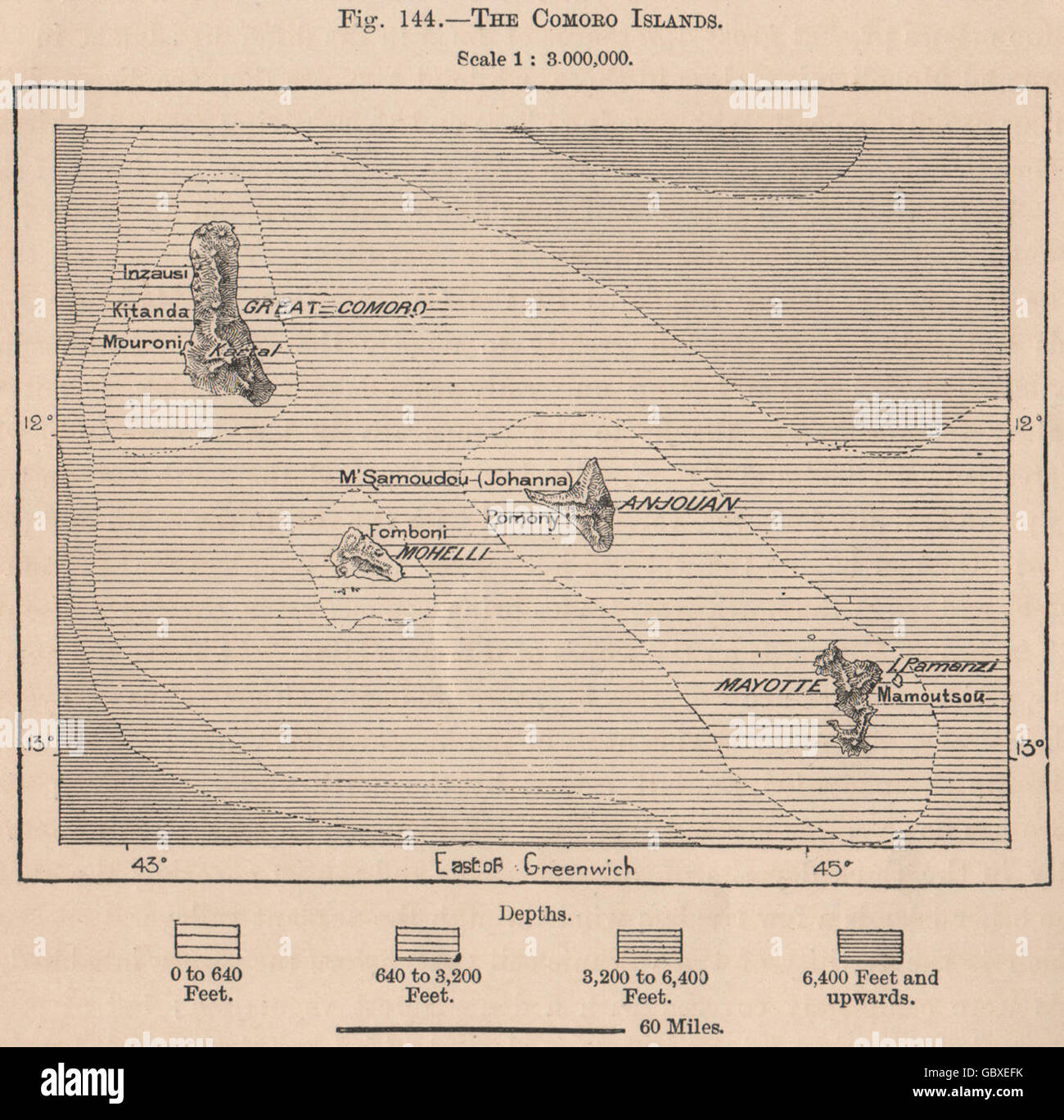 Carte des comores Banque de photographies et d’images à haute ...