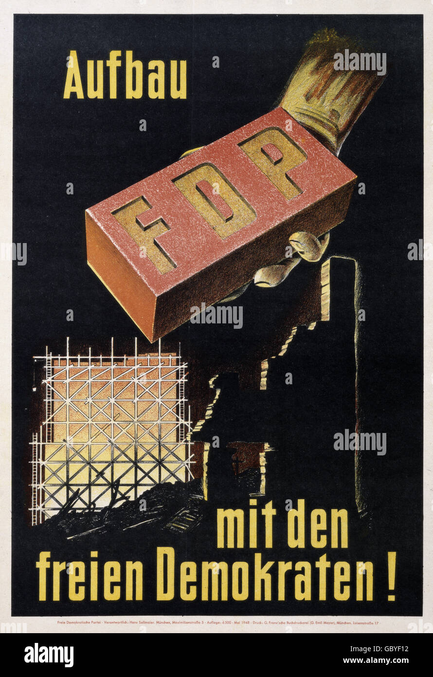 Fdp election poster Banque de photographies et d’images à haute ...