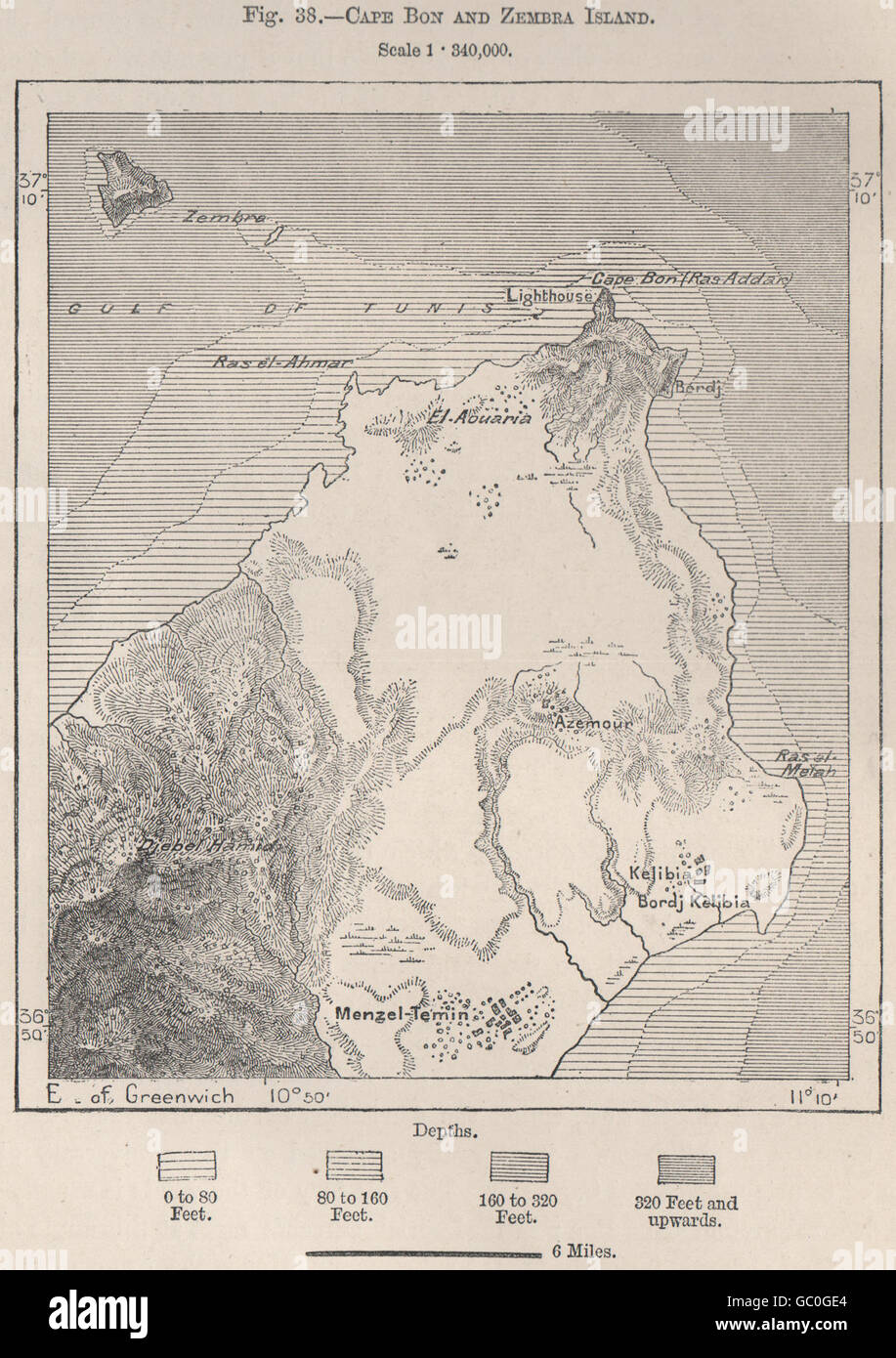 Carte du cap bon tunisie Banque de photographies et d’images à haute ...