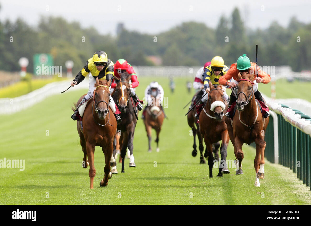 Diamond Duchess (à gauche), monté par Robert Winston, remporte les ...