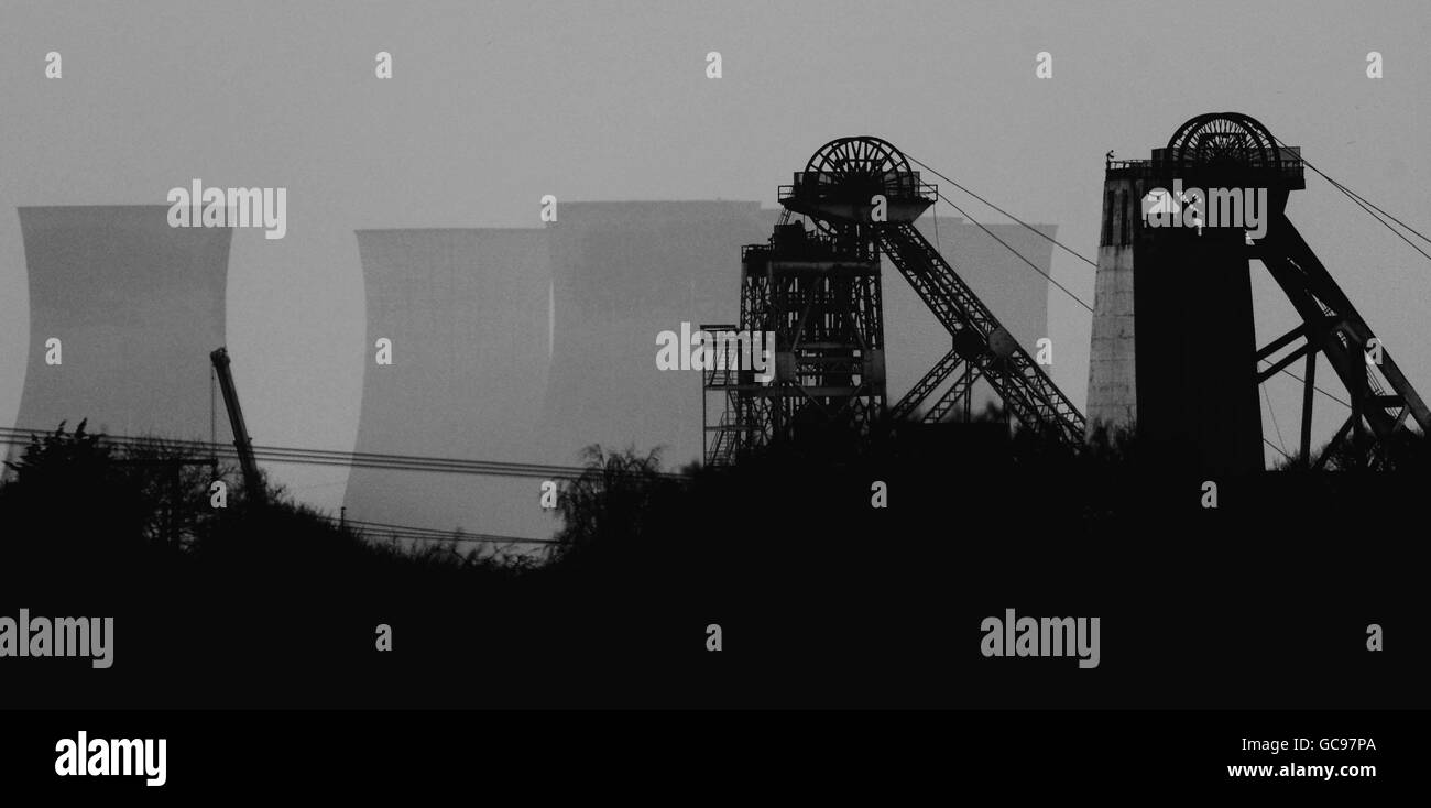 Hatfield colliery Banque d'images noir et blanc - Alamy