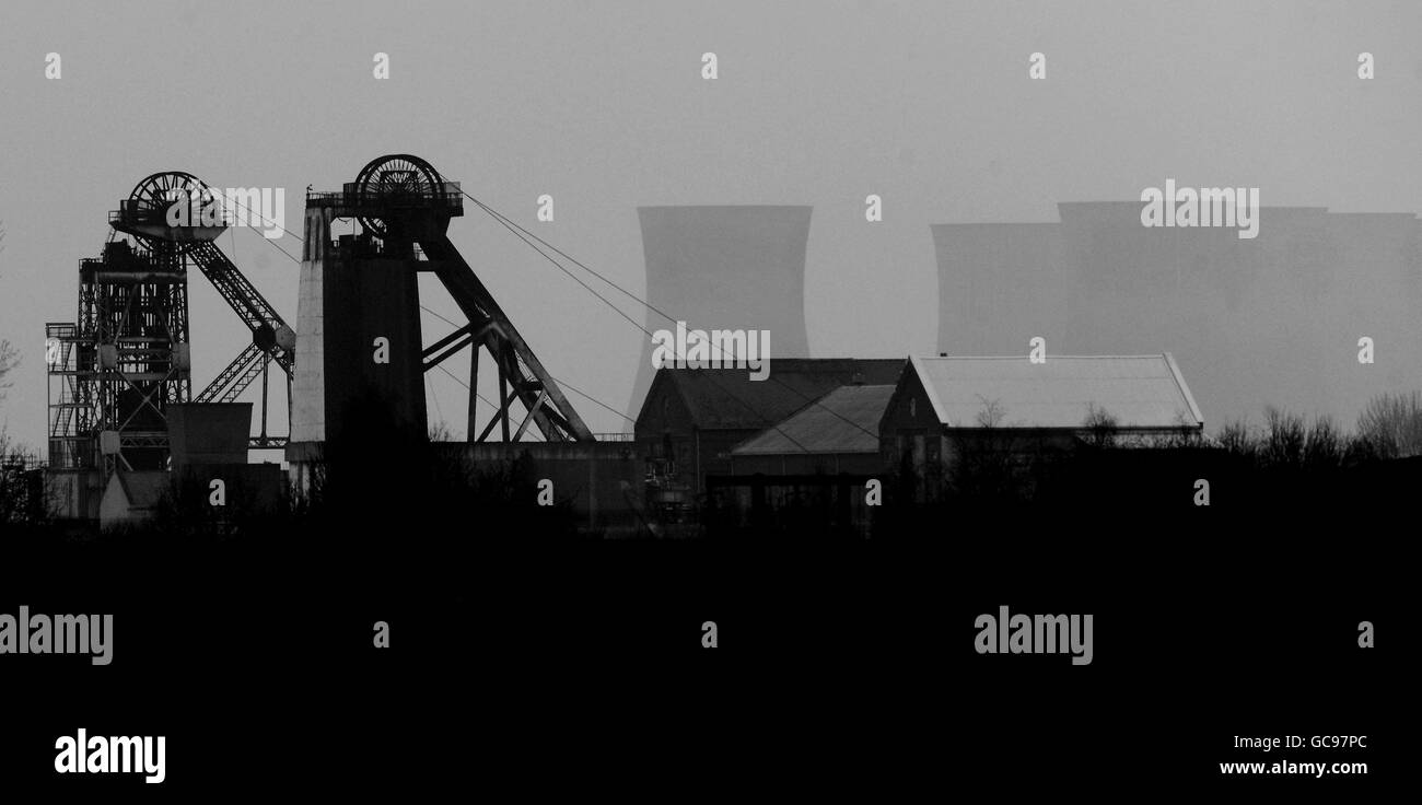 Hatfield colliery Banque d'images noir et blanc - Alamy