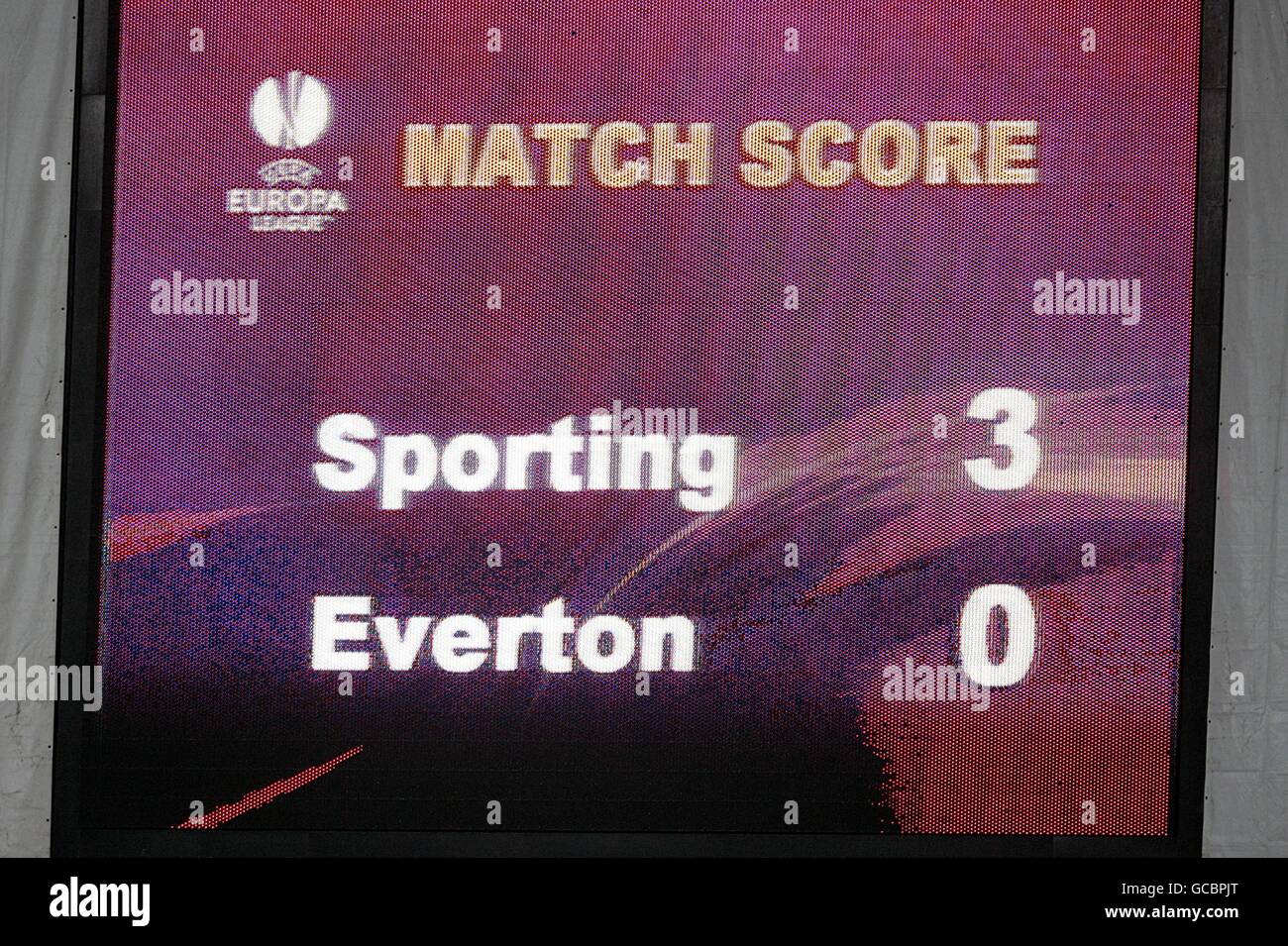 Le tableau de score affiche le score final Banque de photographies et d ...