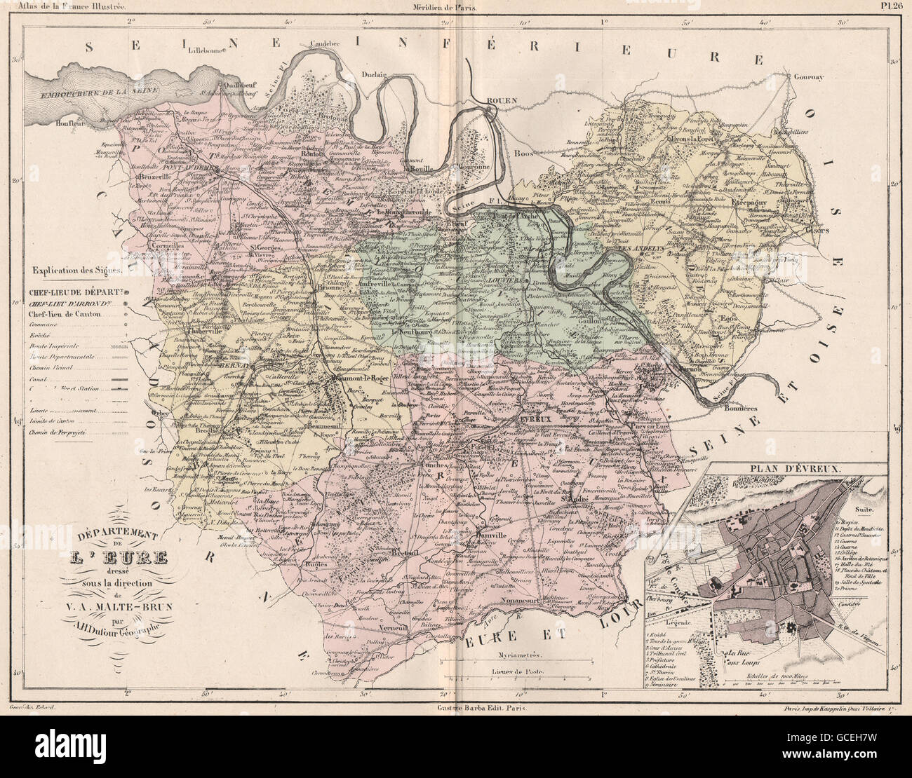 Evreux map Banque de photographies et d’images à haute résolution - Alamy