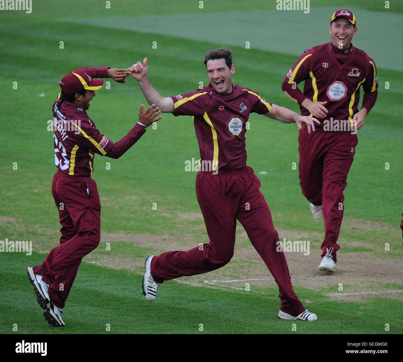 David Wigley, de Northamptonshire Steelbacks, célèbre la prise du ...