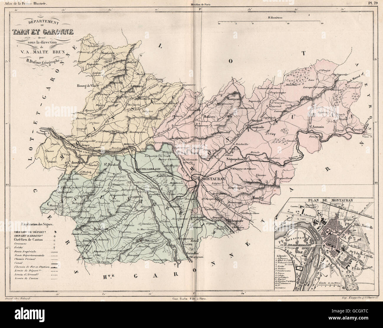 Tarn et garonne map Banque de photographies et d’images à haute ...