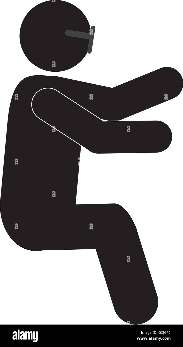 Pictogram people seated icon Banque d'images vectorielles - Alamy