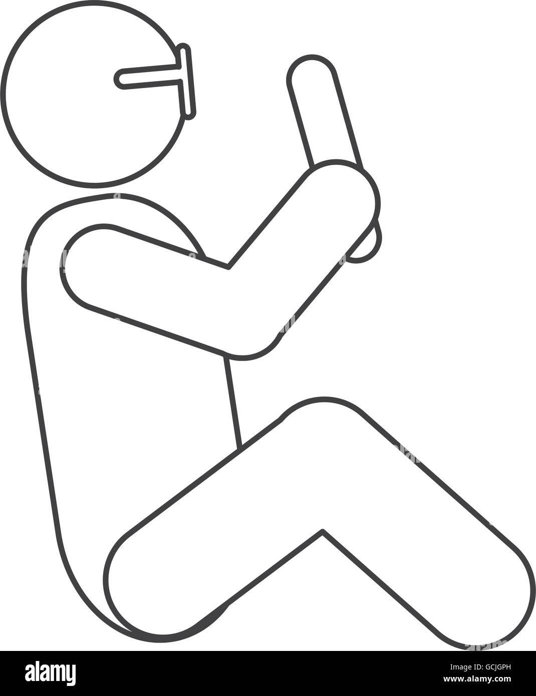 Pictogram people seated icon Banque d'images vectorielles - Alamy