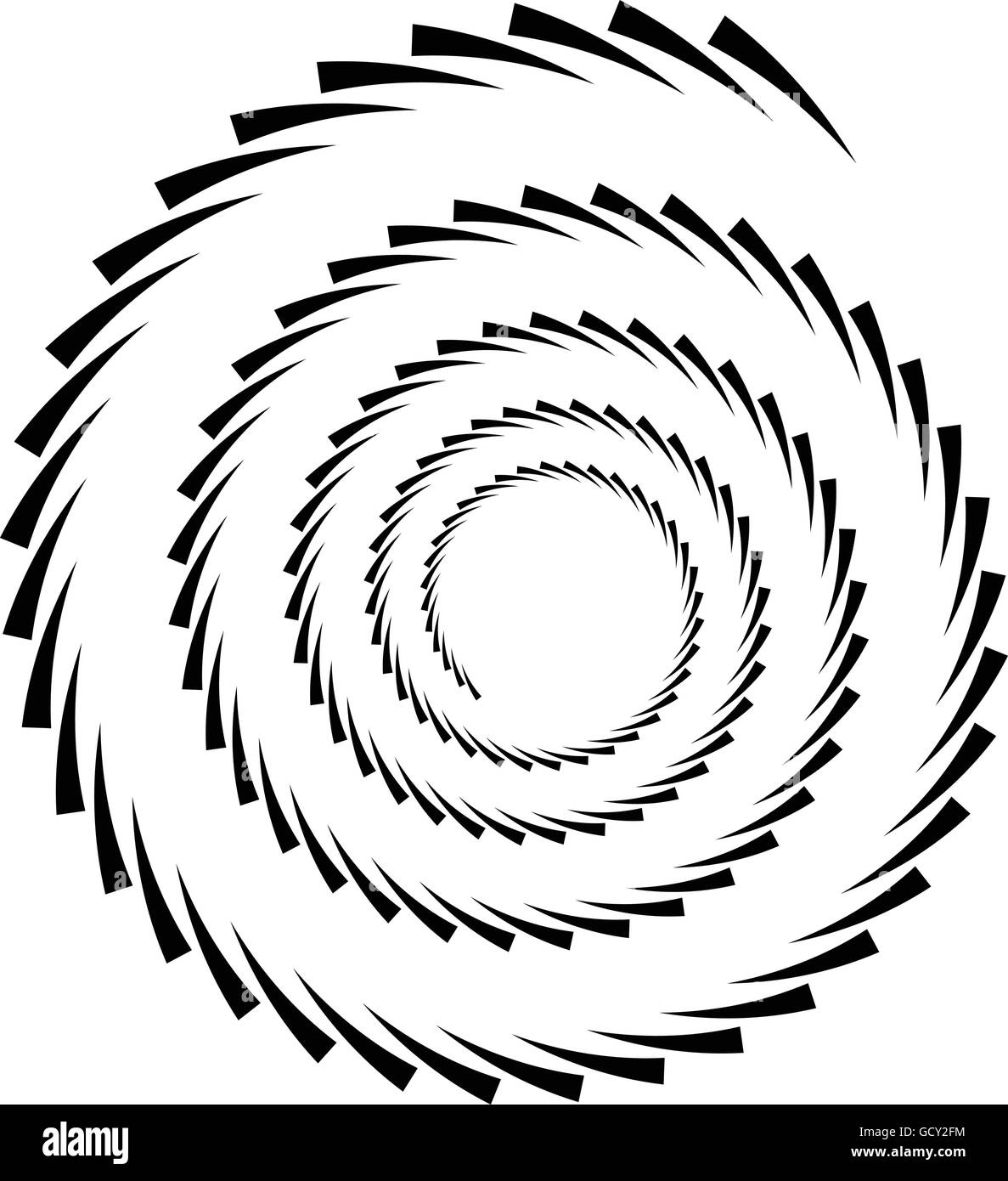 L'élément en spirale. Tourbillonnant concentriques en rotation vers l ...