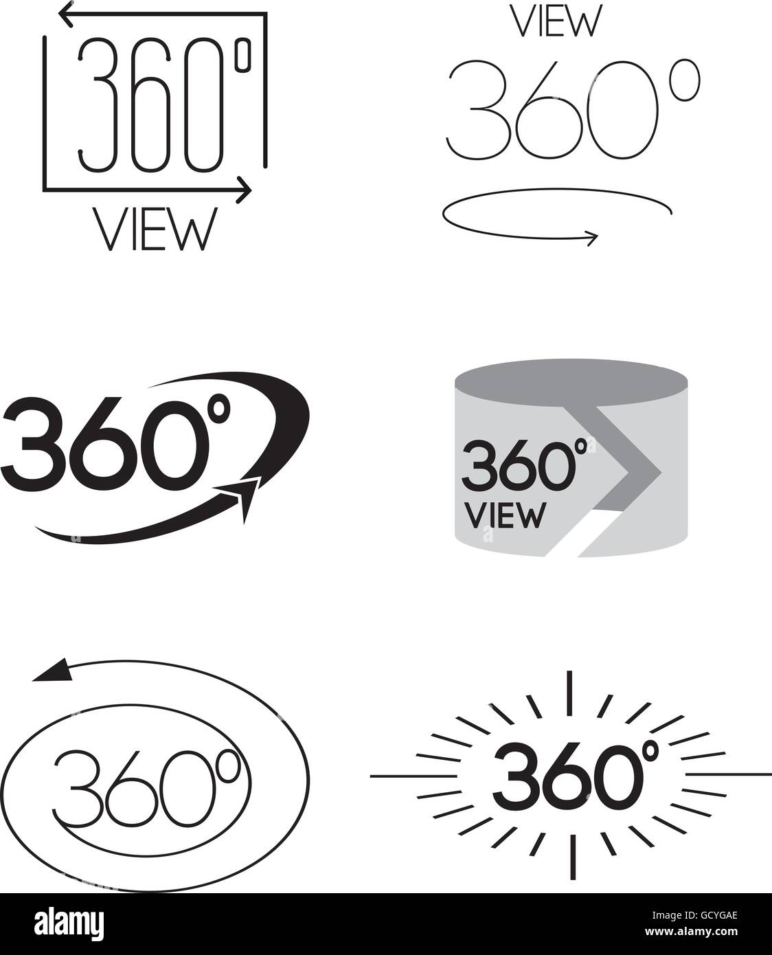 360 degree image Banque d'images vectorielles - Alamy