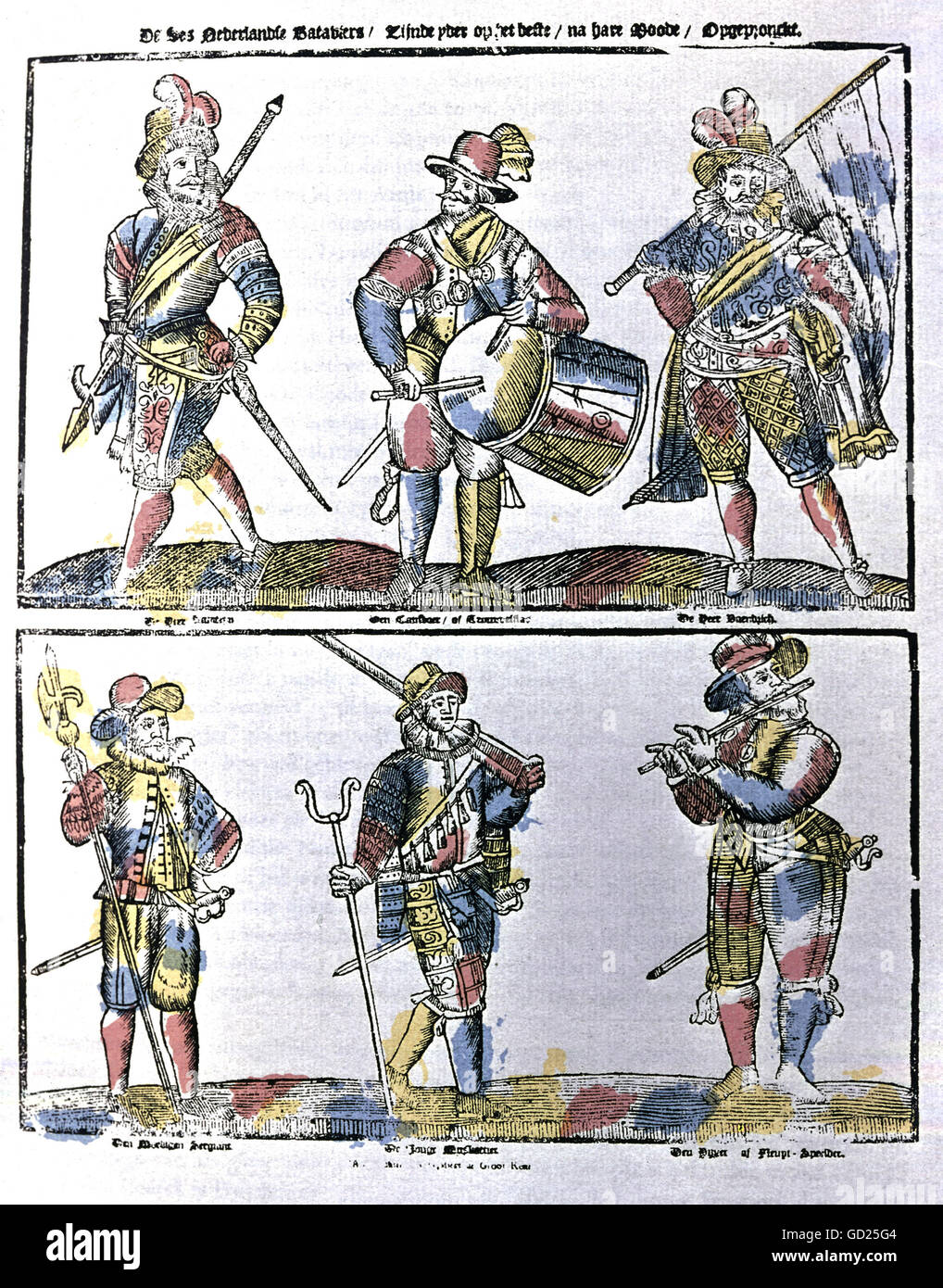 Militaire, pays-Bas, armée, infanterie, soldats vers 1600, grand-folio ...