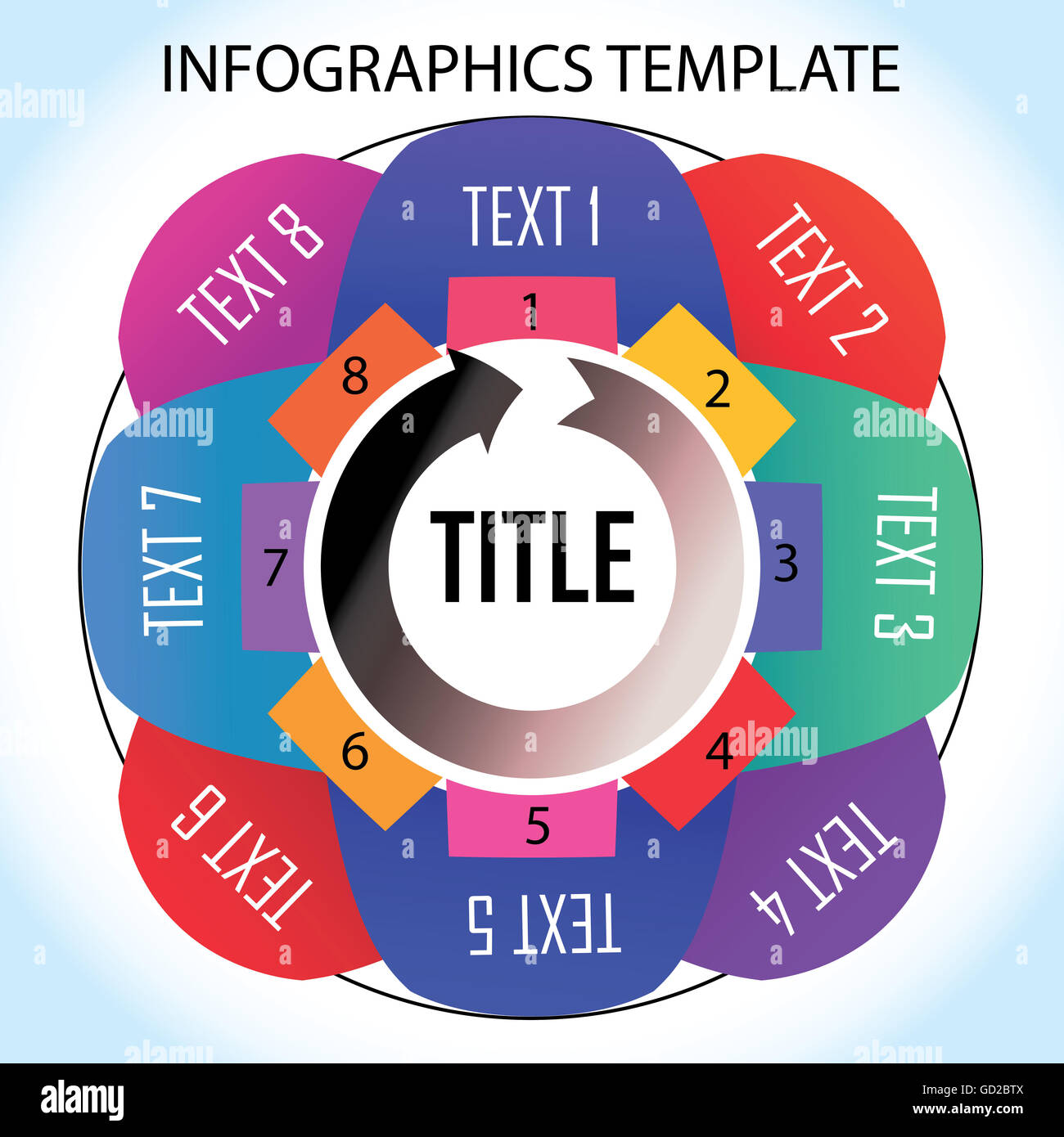 Modèle d'infographies avec huit points à retenir dans le cycle Photo ...